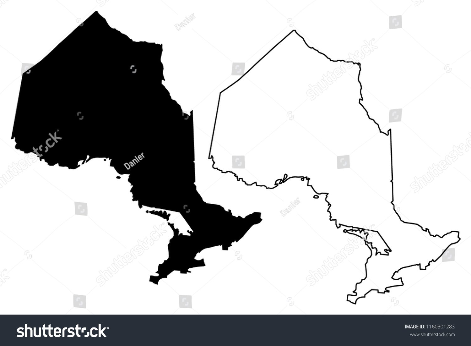 Ontario Provinces Territories Canada Map Vector: vector de stock (libre ... Ontario Provinces Territories Canada Map Vector: vector de stock (libre ...