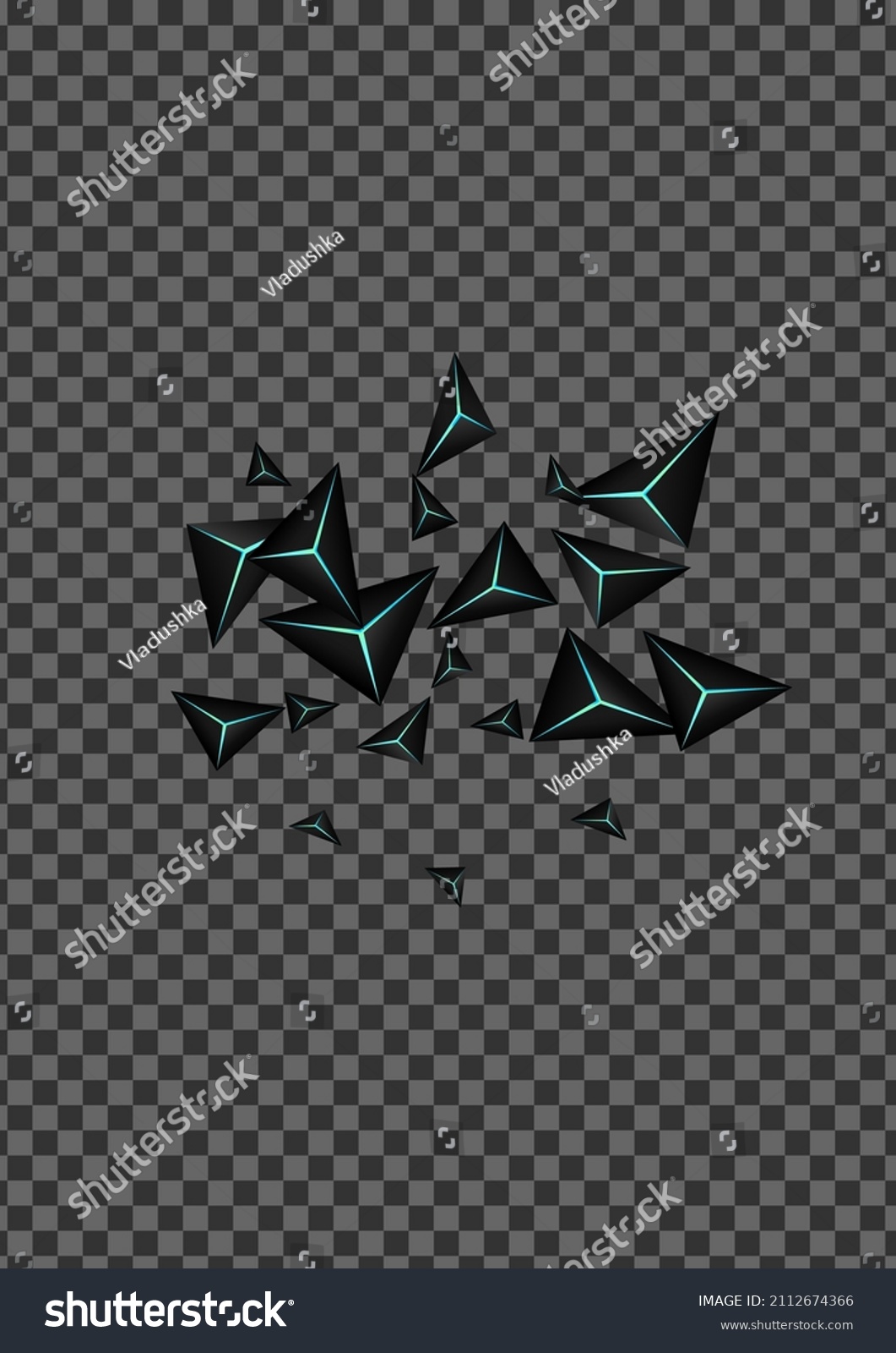 Onyx Polygon Background Transparent Vector Jet Stock Vector (Royalty ...