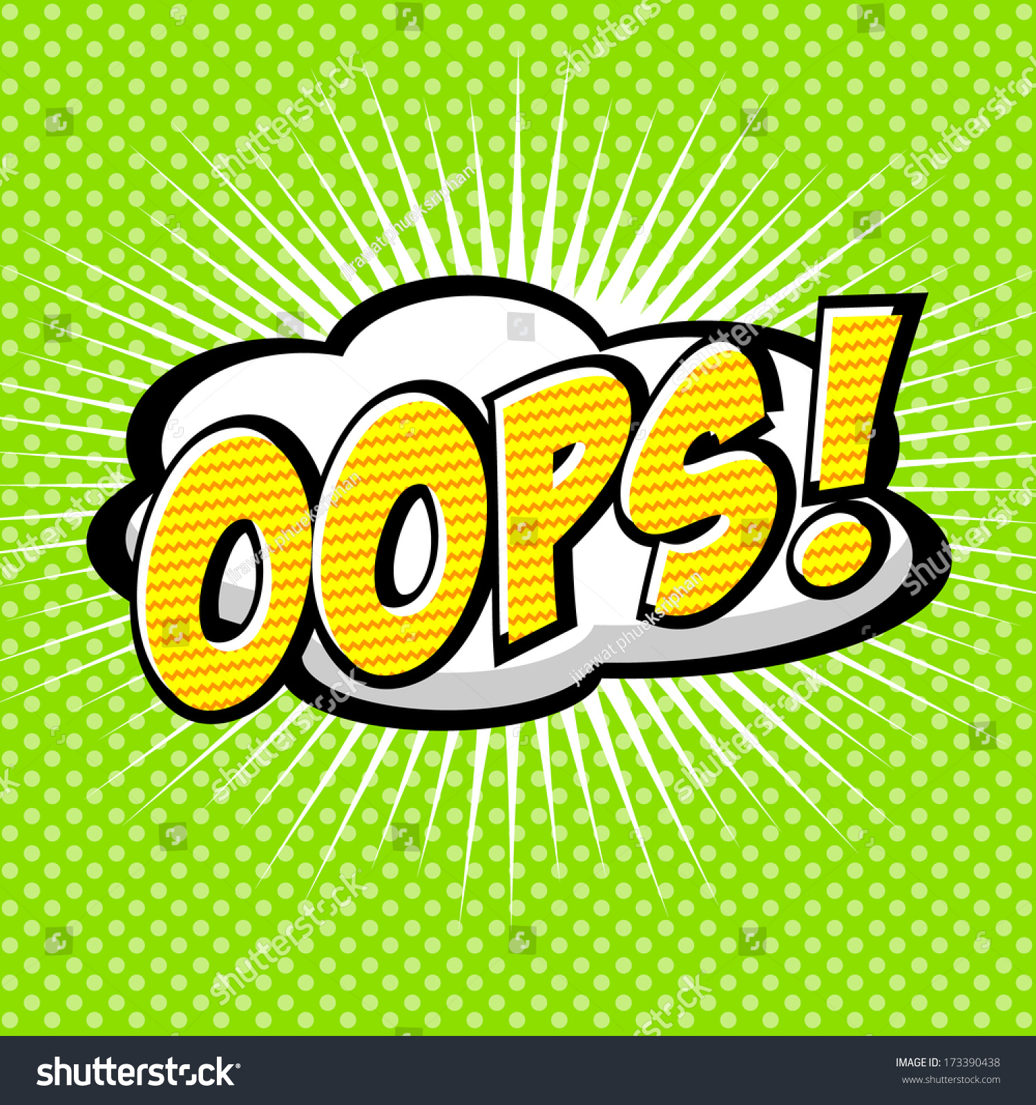 Oops Commic Speech Bubbel Cartoon Stock Vector (Royalty Free) 173390438 ...