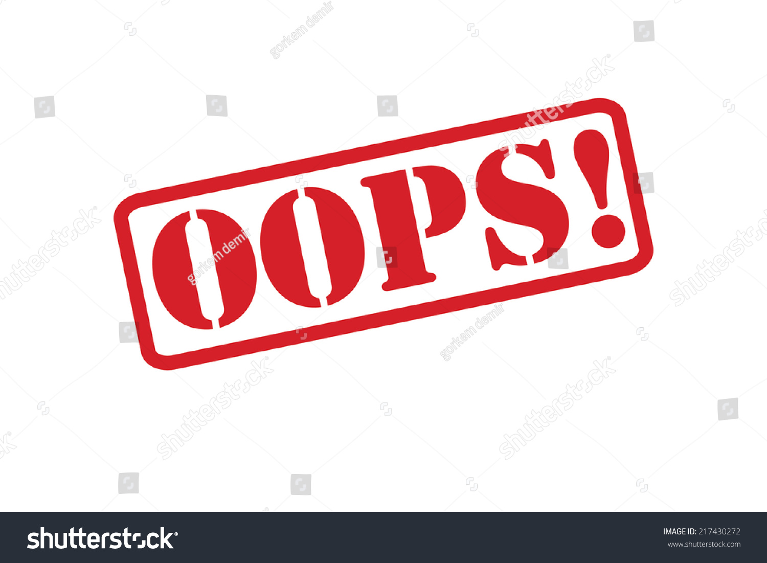 Oops Rubber Stamp Vector Over White Stock Vector (Royalty Free) 217430272