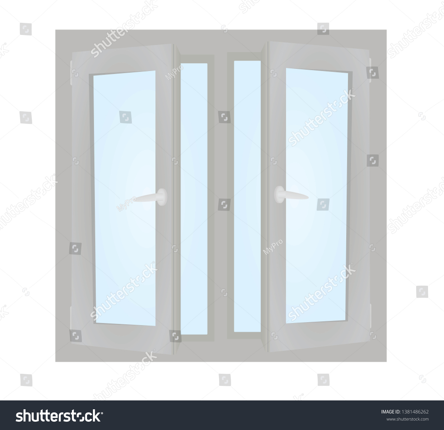 Open All Windows Vector Illustration Stock Vector (Royalty Free ...