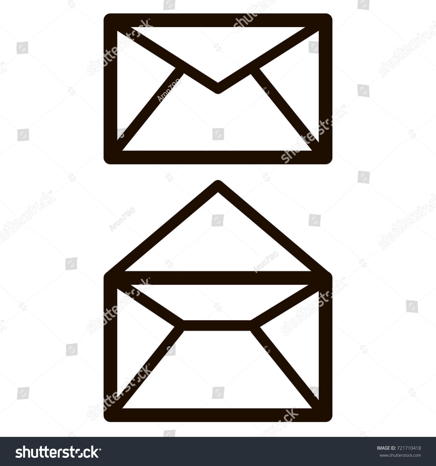 Open Closed Envelope Stock Vector (Royalty Free) 721710418 | Shutterstock