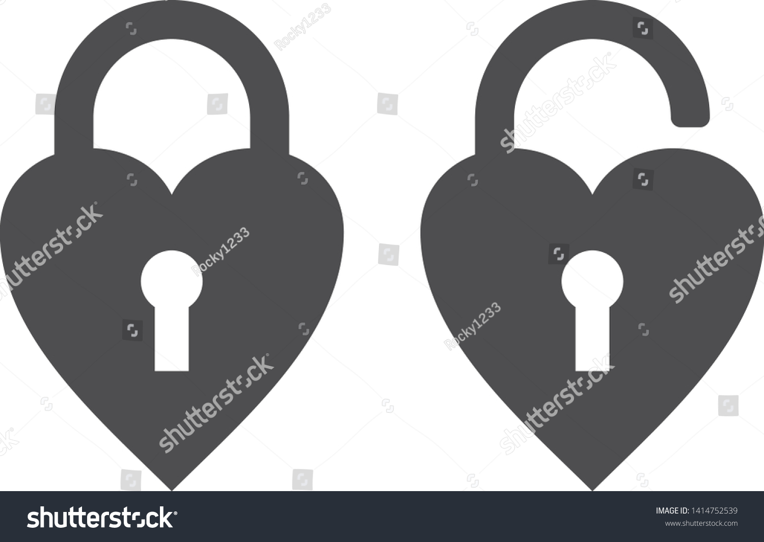 Open Locked Different Locks Vector Illustration Stock Vector (Royalty ...