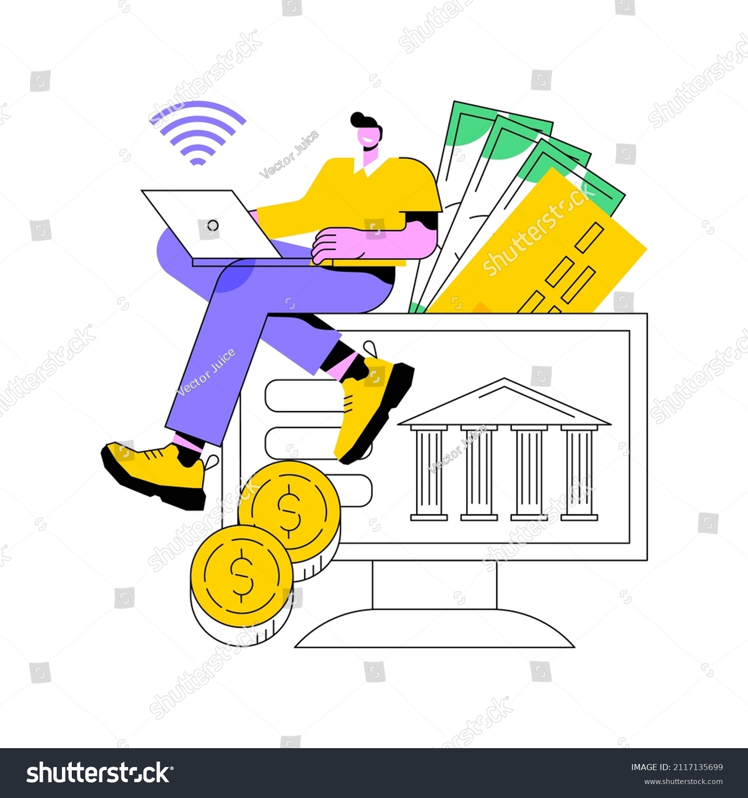 Open Banking Platform Abstract Concept Vector Stock Vector (Royalty ...