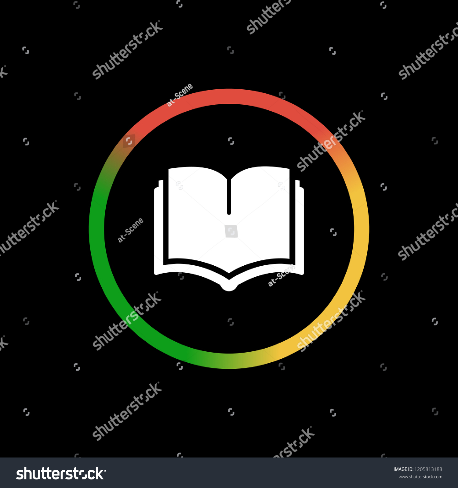 Open Book App Icon Stock Vector (Royalty Free) 1205813188 | Shutterstock