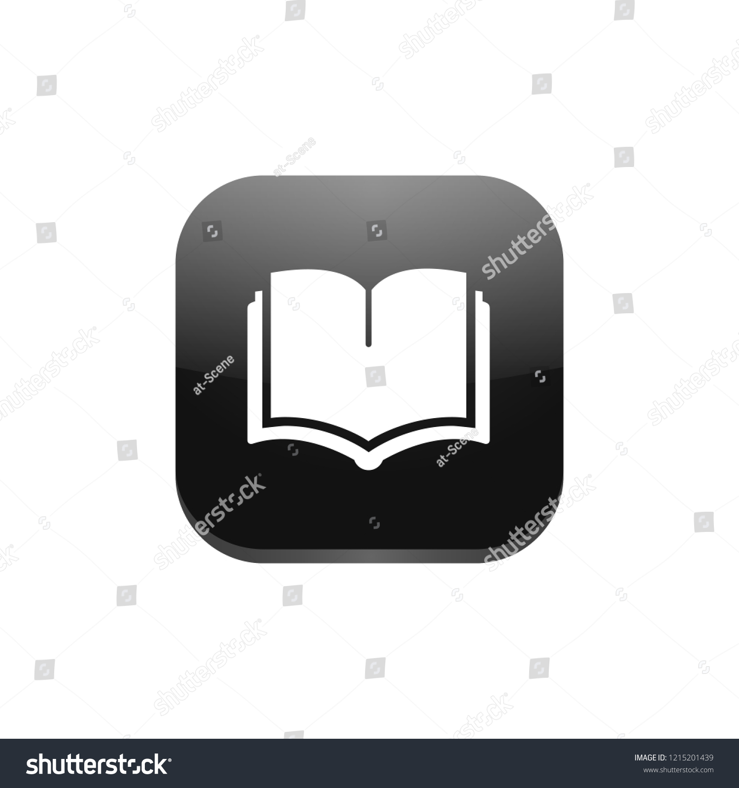 Open Book App Icon Stock Vector (Royalty Free) 1215201439