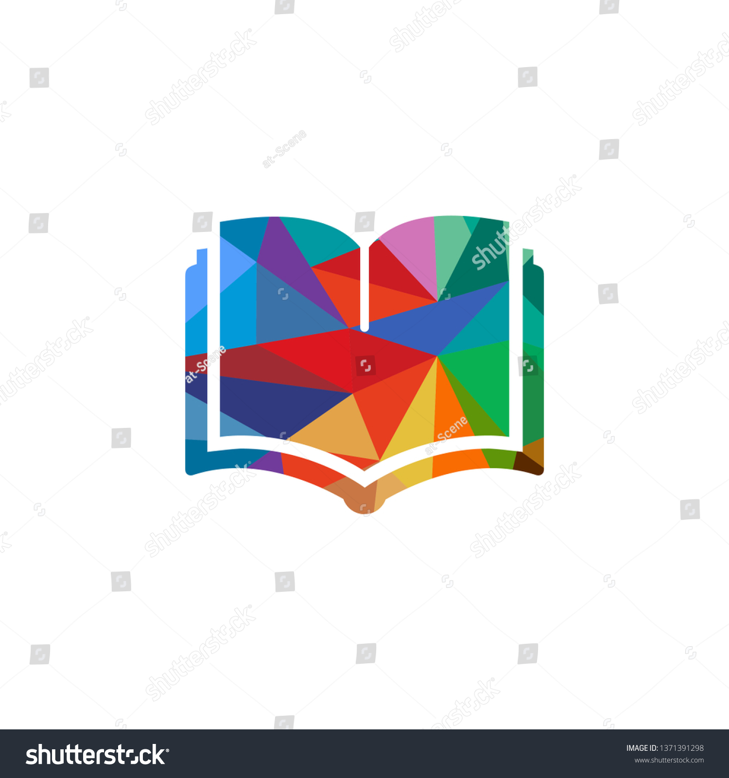 Open Book App Icon Stock Vector (Royalty Free) 1371391298
