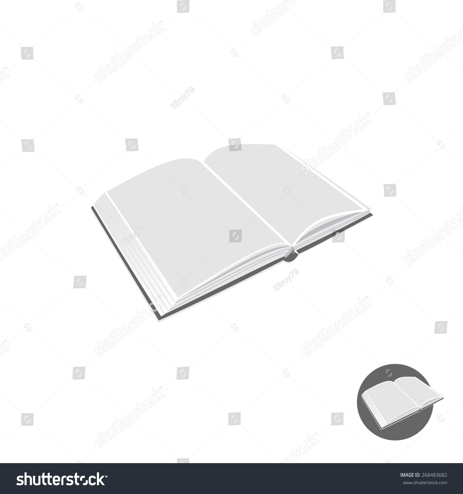 Open Book 3d Perspective Vector Illustration Stock Vector (Royalty Free ...