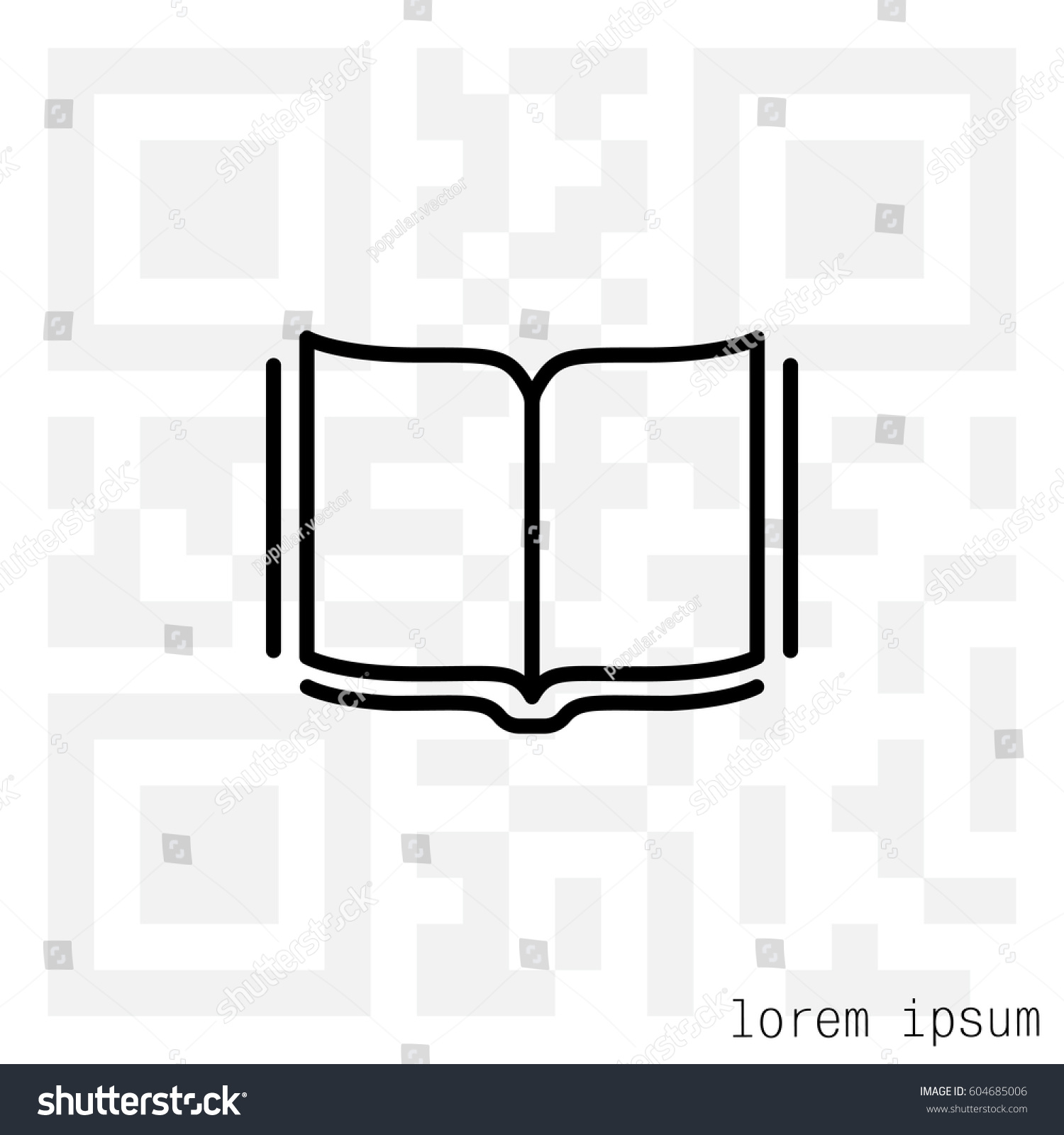 Open Book Line Icon Vector Illustration Stock Vector (Royalty Free ...