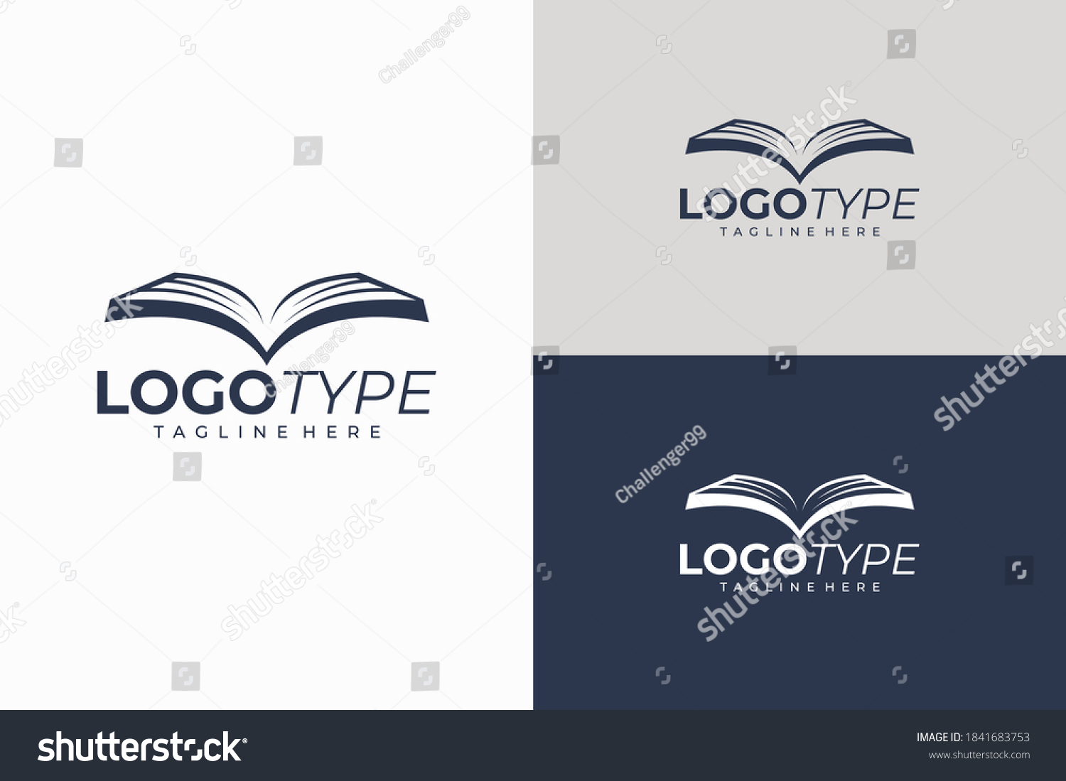 Open Book Logo Icon Vector Isolated Stock Vector (Royalty Free ...