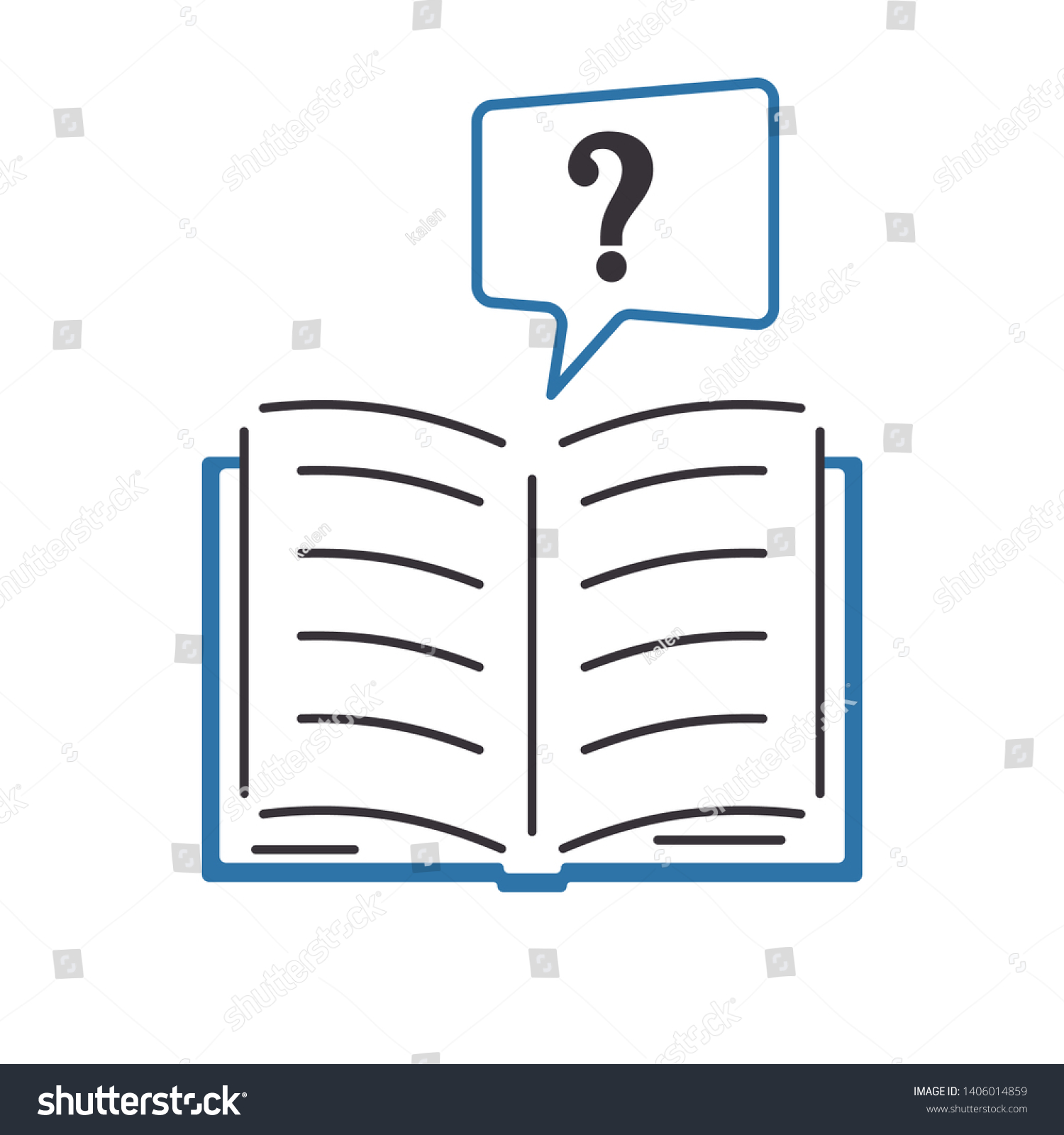 Open Book Question Mark Color Icon Stock Vector (Royalty Free) 1406014859 | Shutterstock