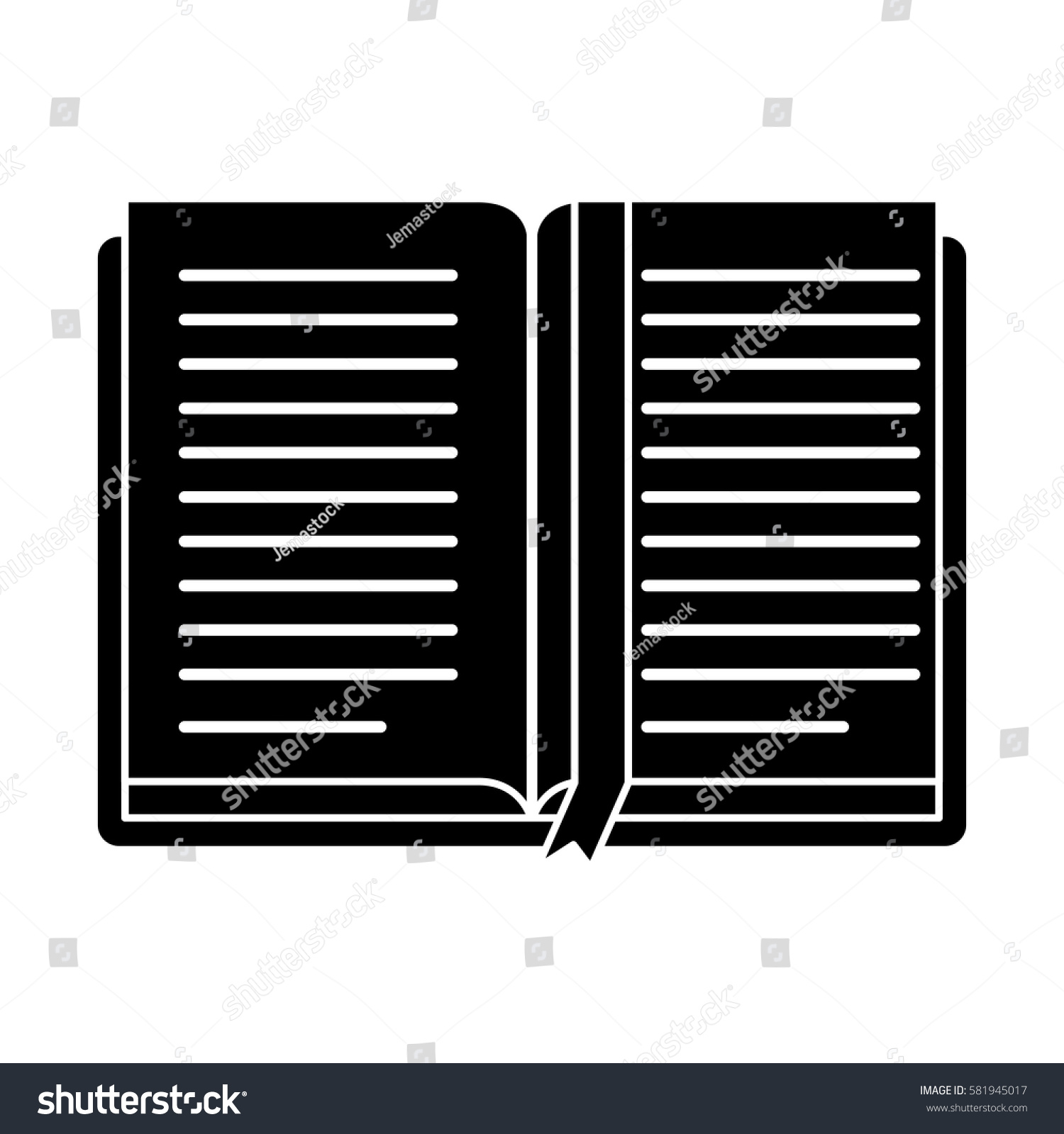 Open Book School Learning Library Pictogram Stock Vector (Royalty Free ...