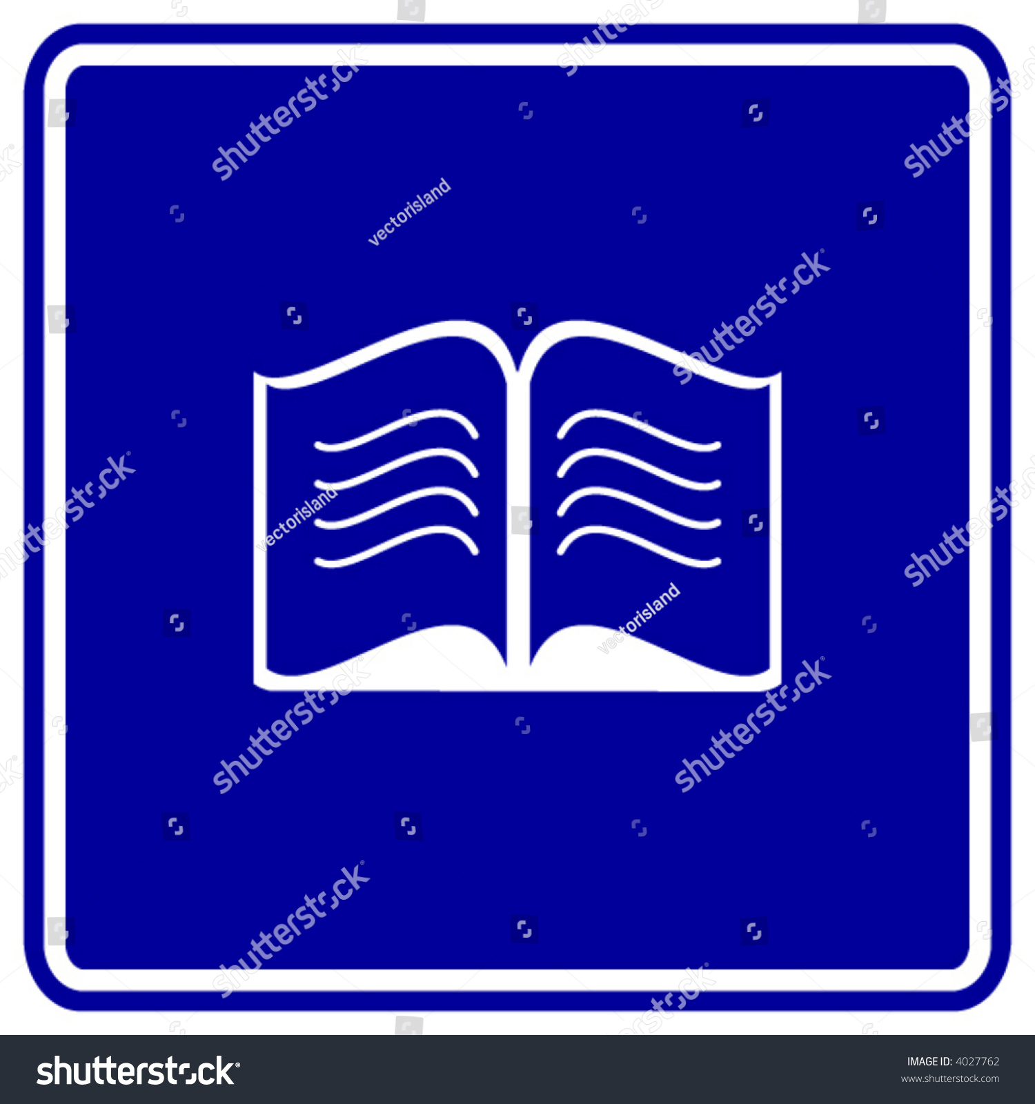 signo de libro abierto: vector de stock (libre de regalías) 4027762 ...