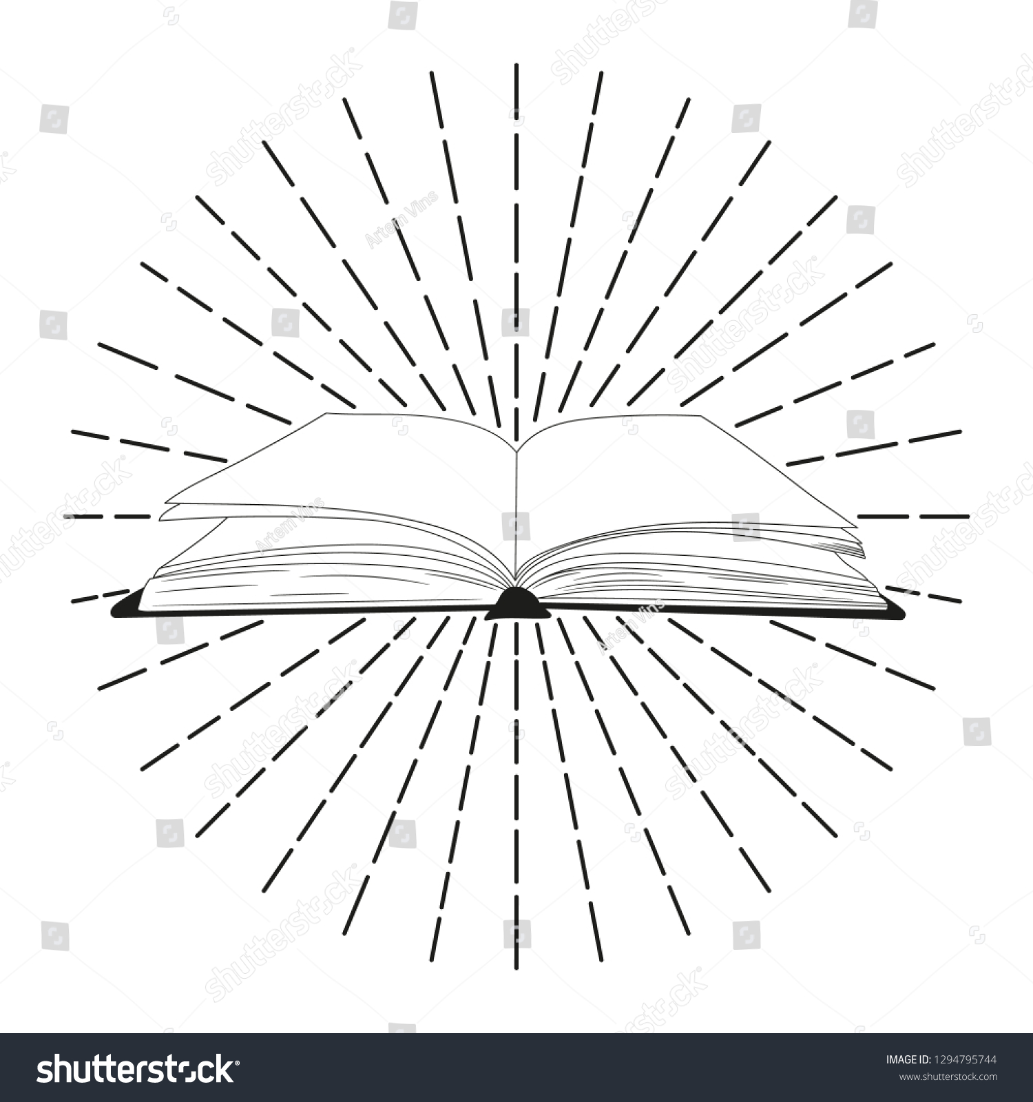 Open Book Sign Vector Illustration Stock Vector (Royalty Free) 1294795744