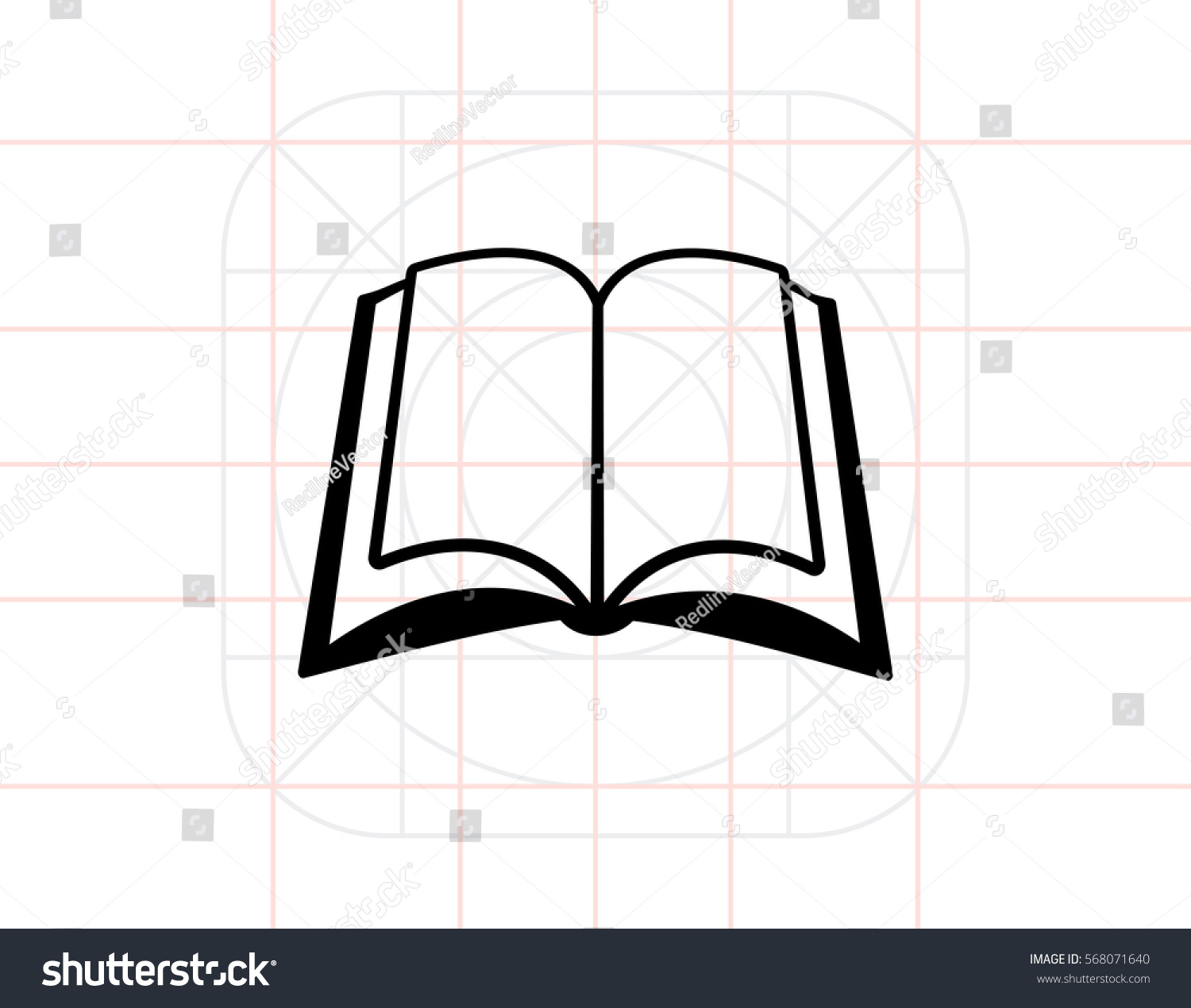 Open Book Simple Icon Stock Vector (Royalty Free) 568071640