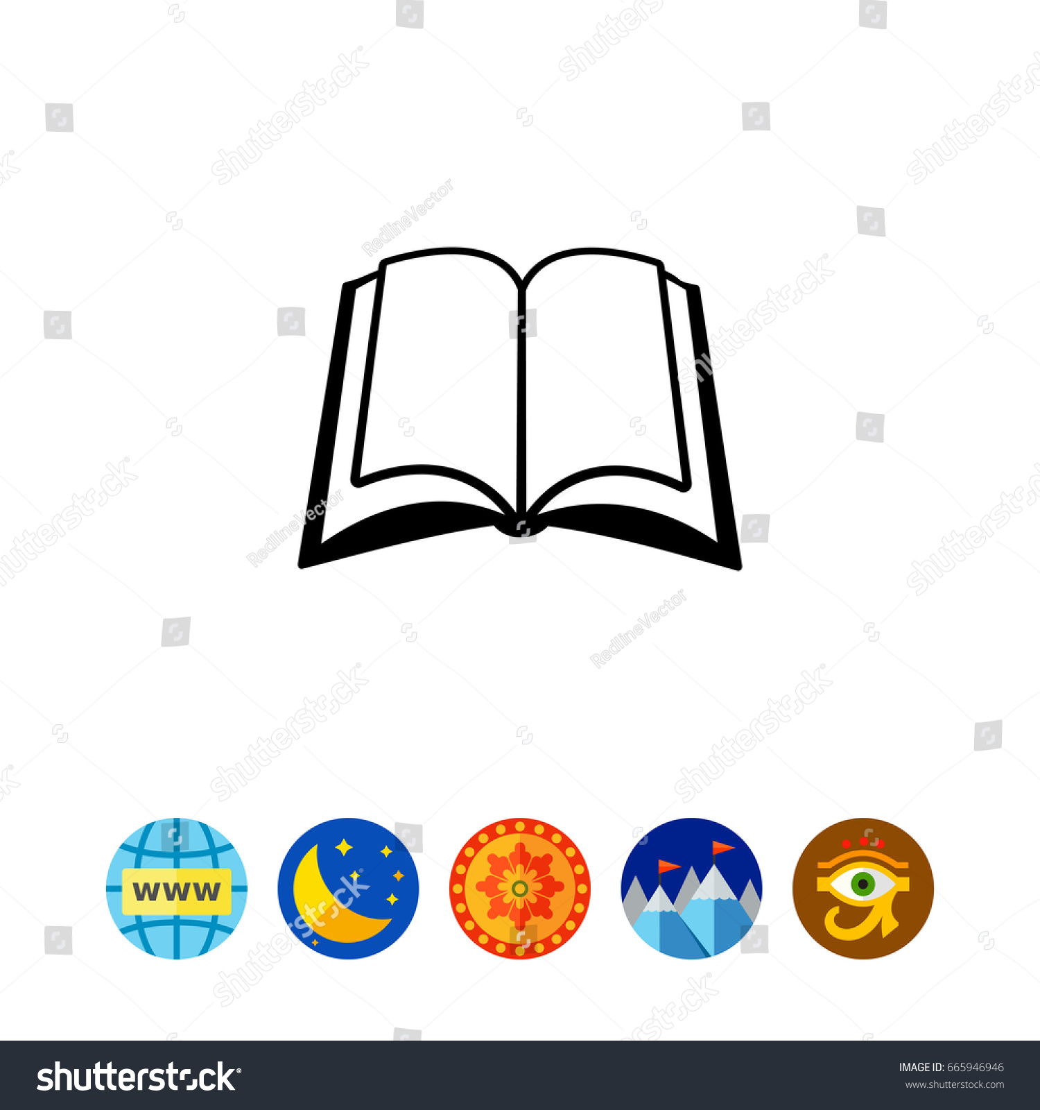 Open Book Simple Icon Stock Vector (Royalty Free) 665946946 | Shutterstock