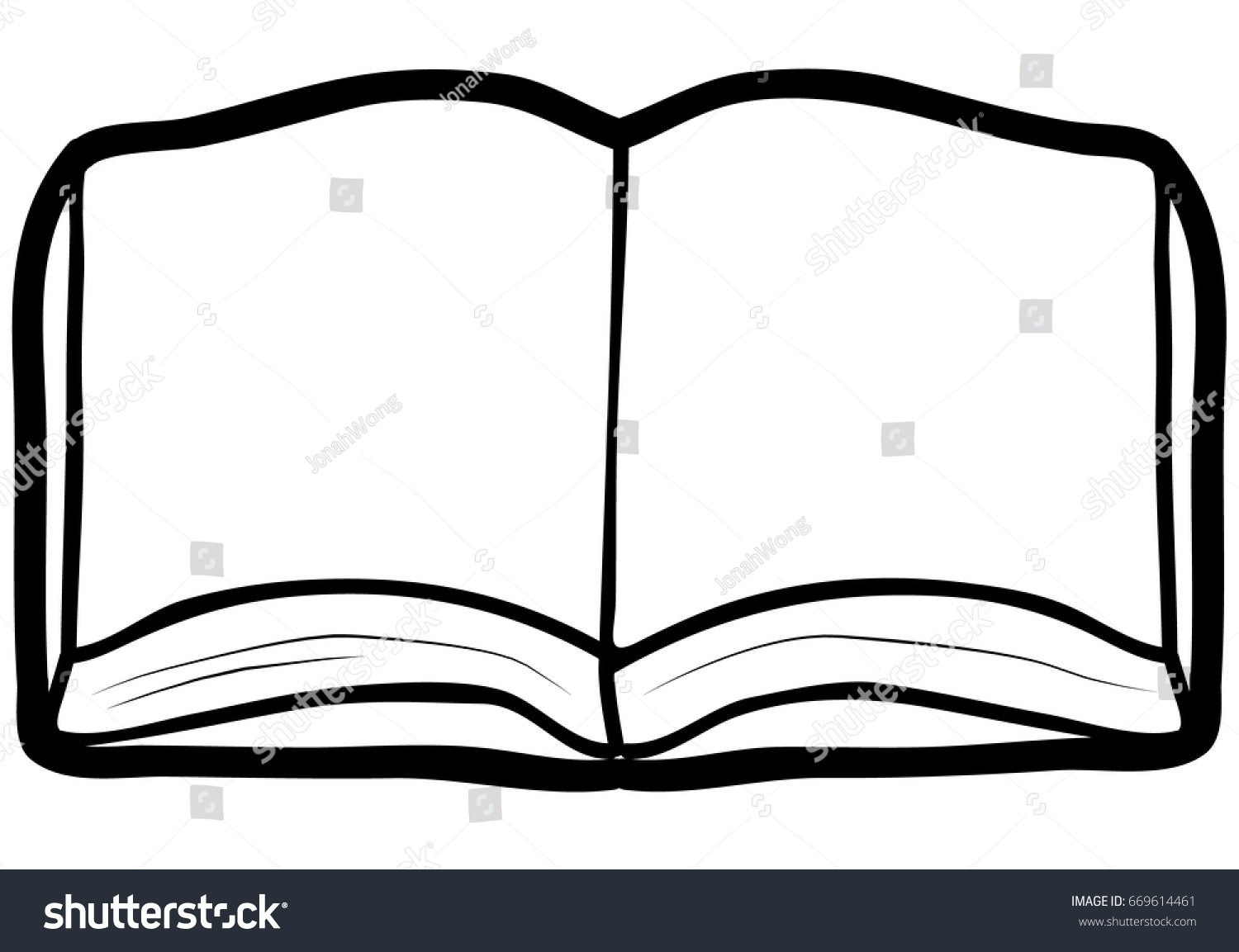 Open Book Sketch Vector Stock Vector (Royalty Free) 669614461