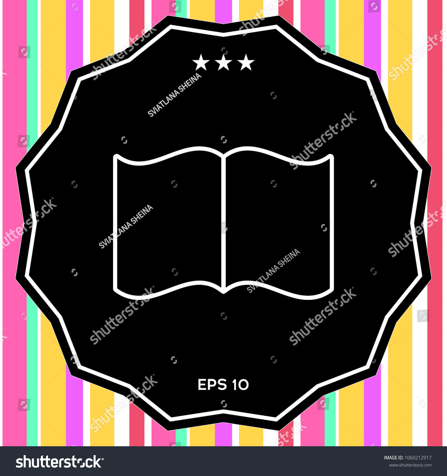 Open Book Symbol Icon Stock Vector (Royalty Free) 1060212917 | Shutterstock