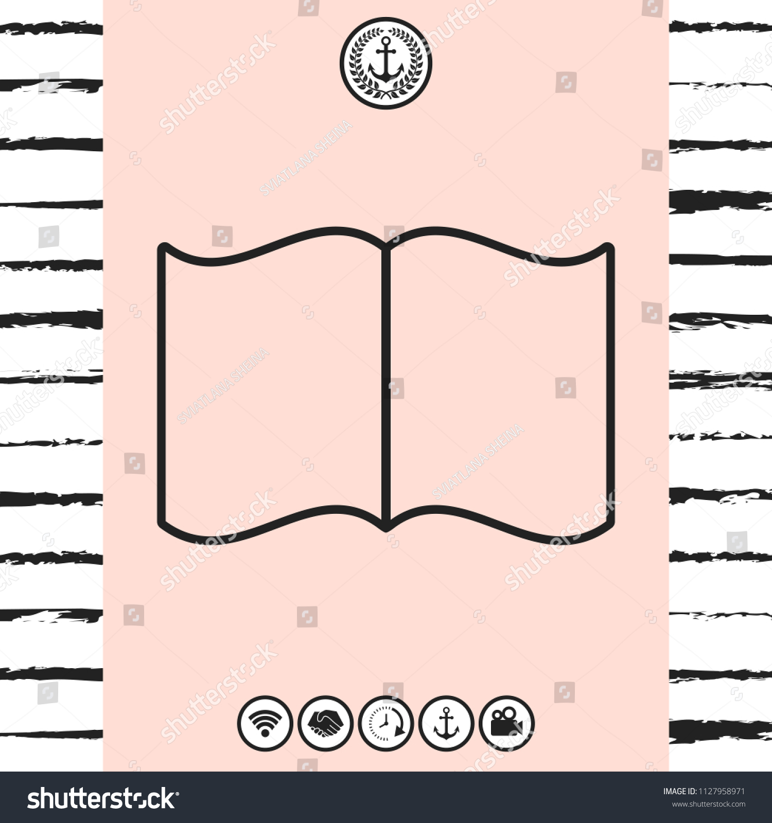 Open Book Symbol Icon Stock Vector (Royalty Free) 1127958971 | Shutterstock