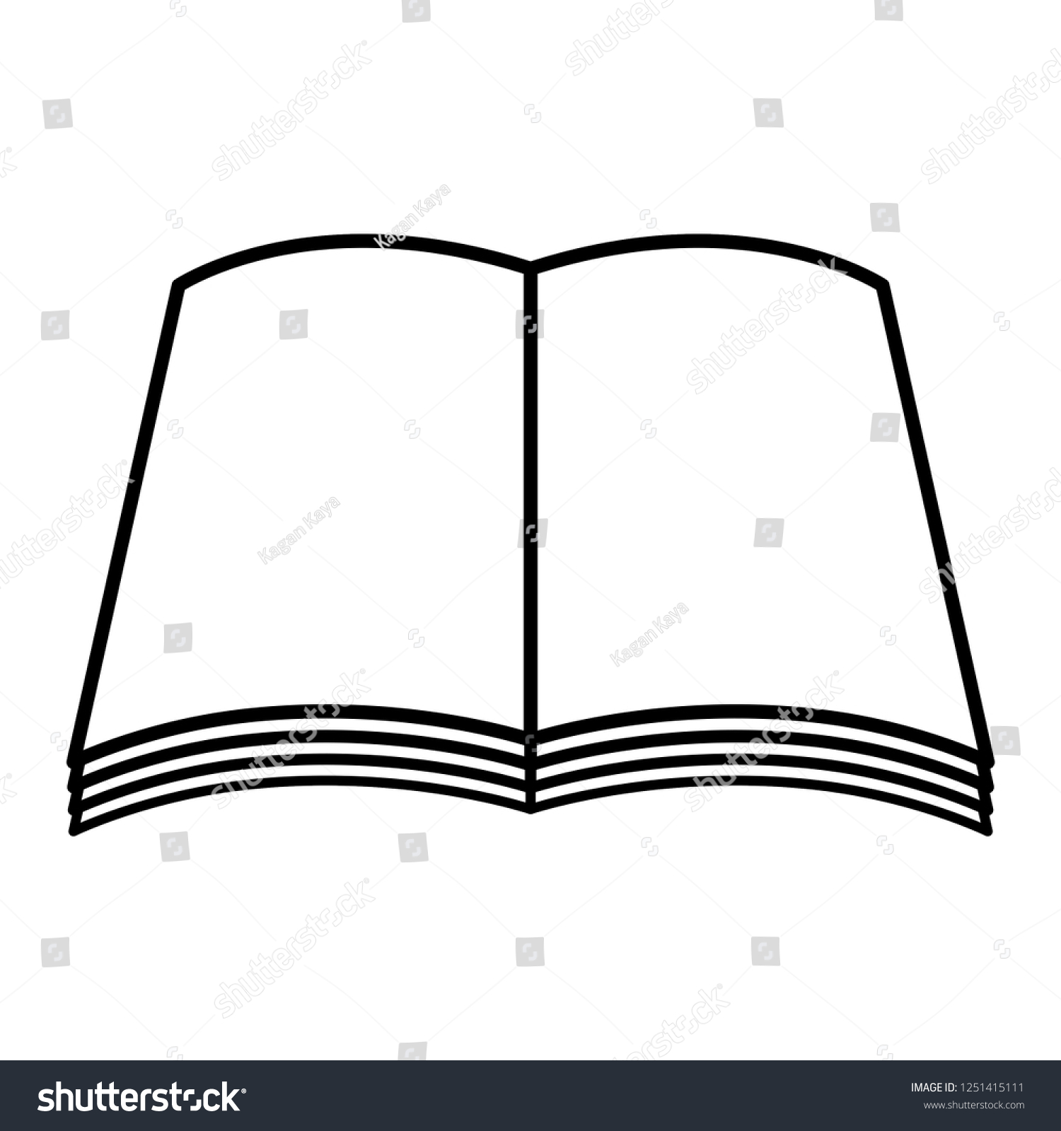 Open Book Symbol Vector Image Stock Vector (Royalty Free) 1251415111 ...