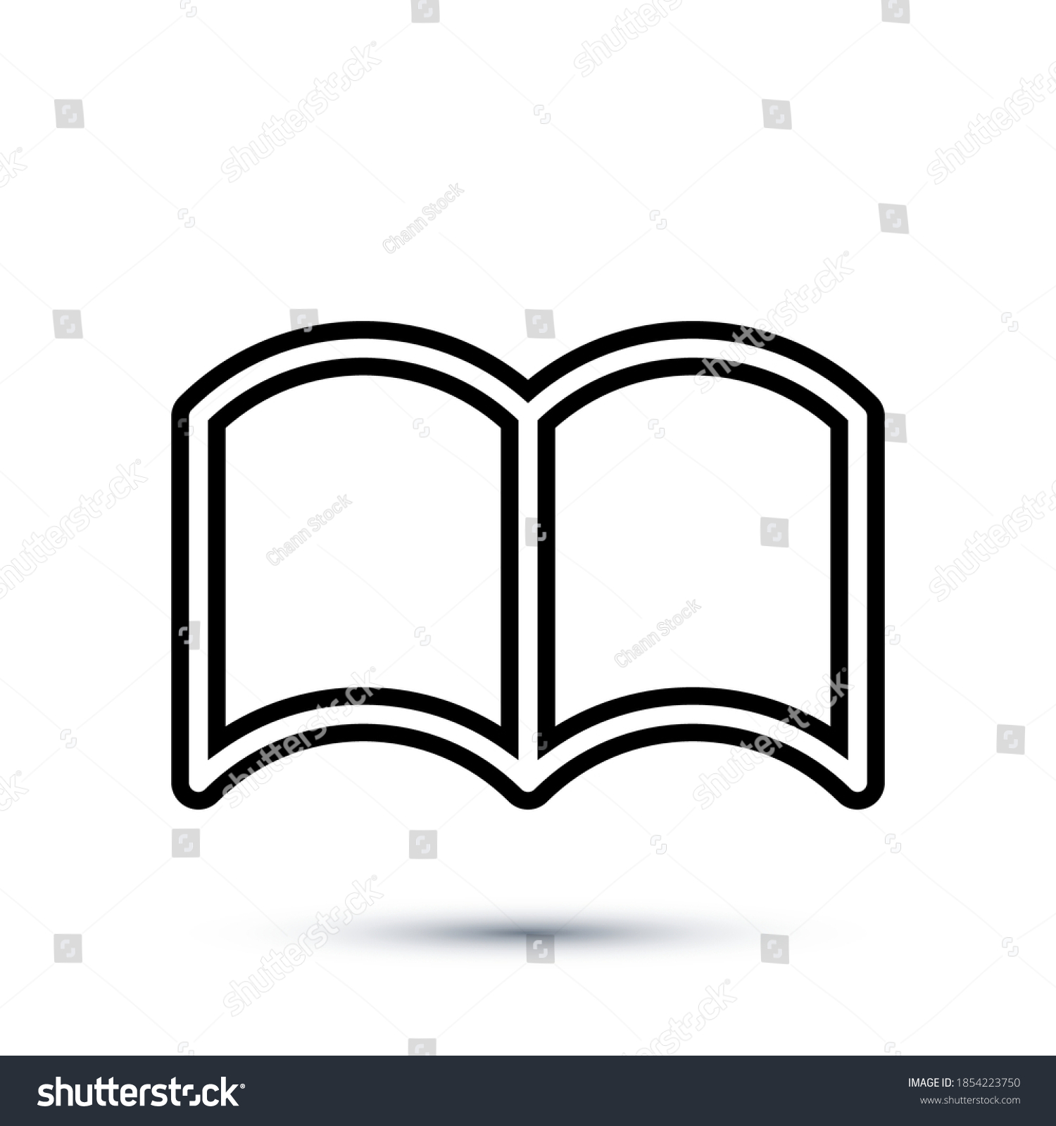 Open Book Vector Design Editable Stroke Stock Vector (Royalty Free ...