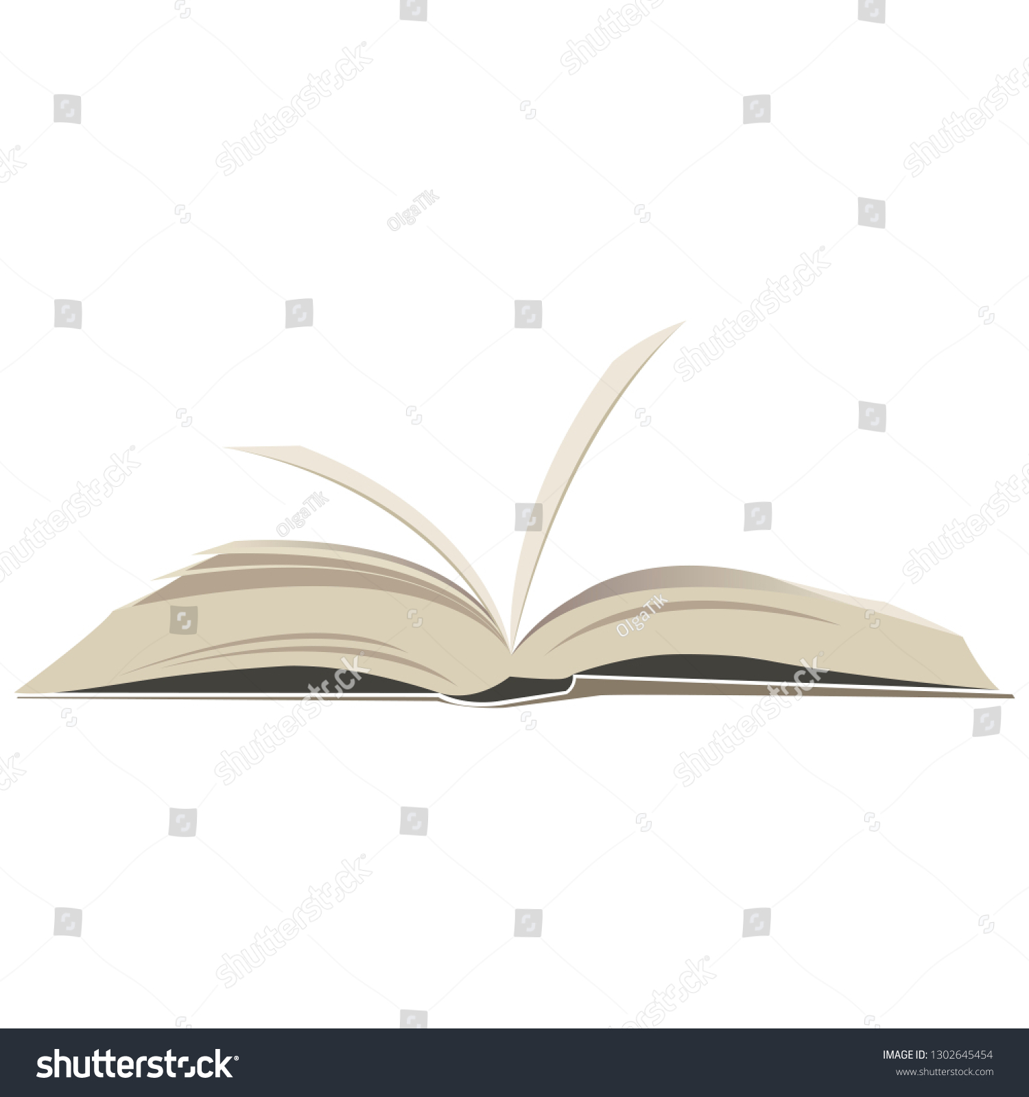 Open Book Vector Illustration Stock Vector (Royalty Free) 1302645454 ...