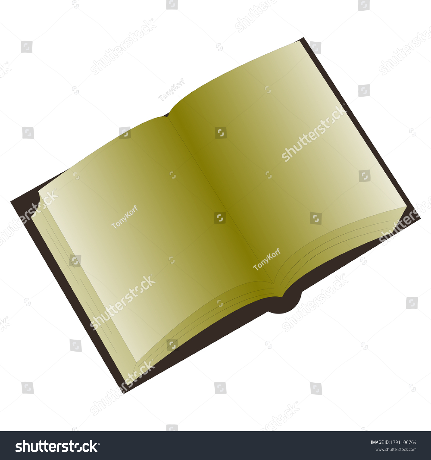 Open Book Vector Illustration Blank Book Stock Vector (Royalty Free ...