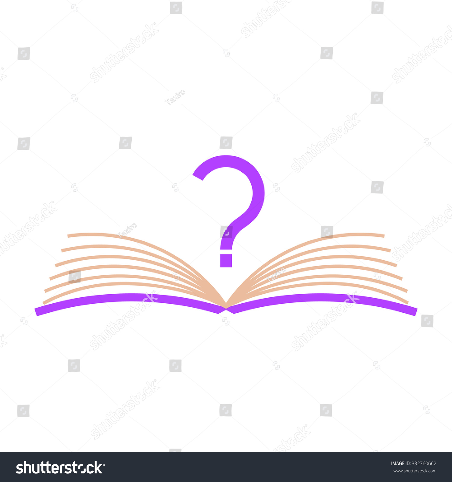 Open Book Question Mark Stock Vector (Royalty Free) 332760662