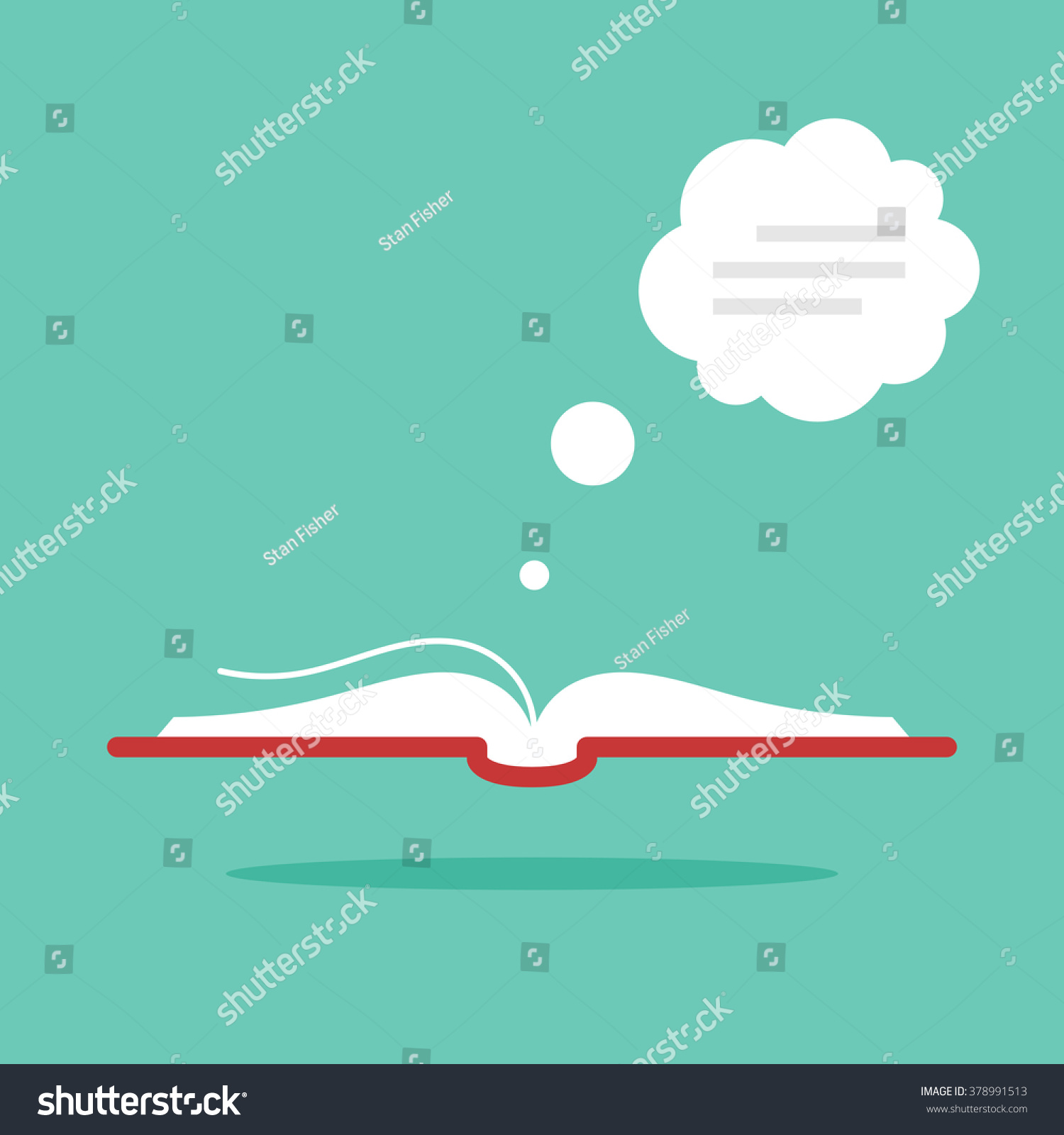 Open Book Dialog Bubble Modern Flat Stock Vector (Royalty Free ...