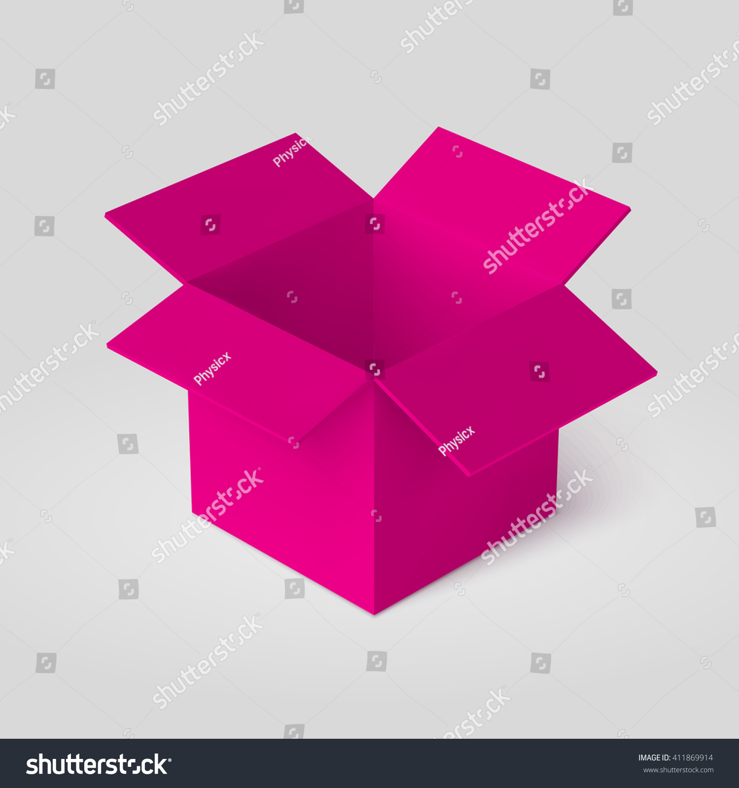 Open Box Template Isolated On White Stock Vector (Royalty Free ...