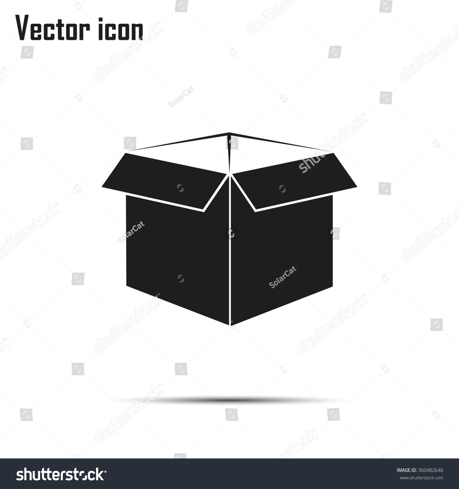 Open Box Vector Illustration Flat Design Stock Vector (Royalty Free ...