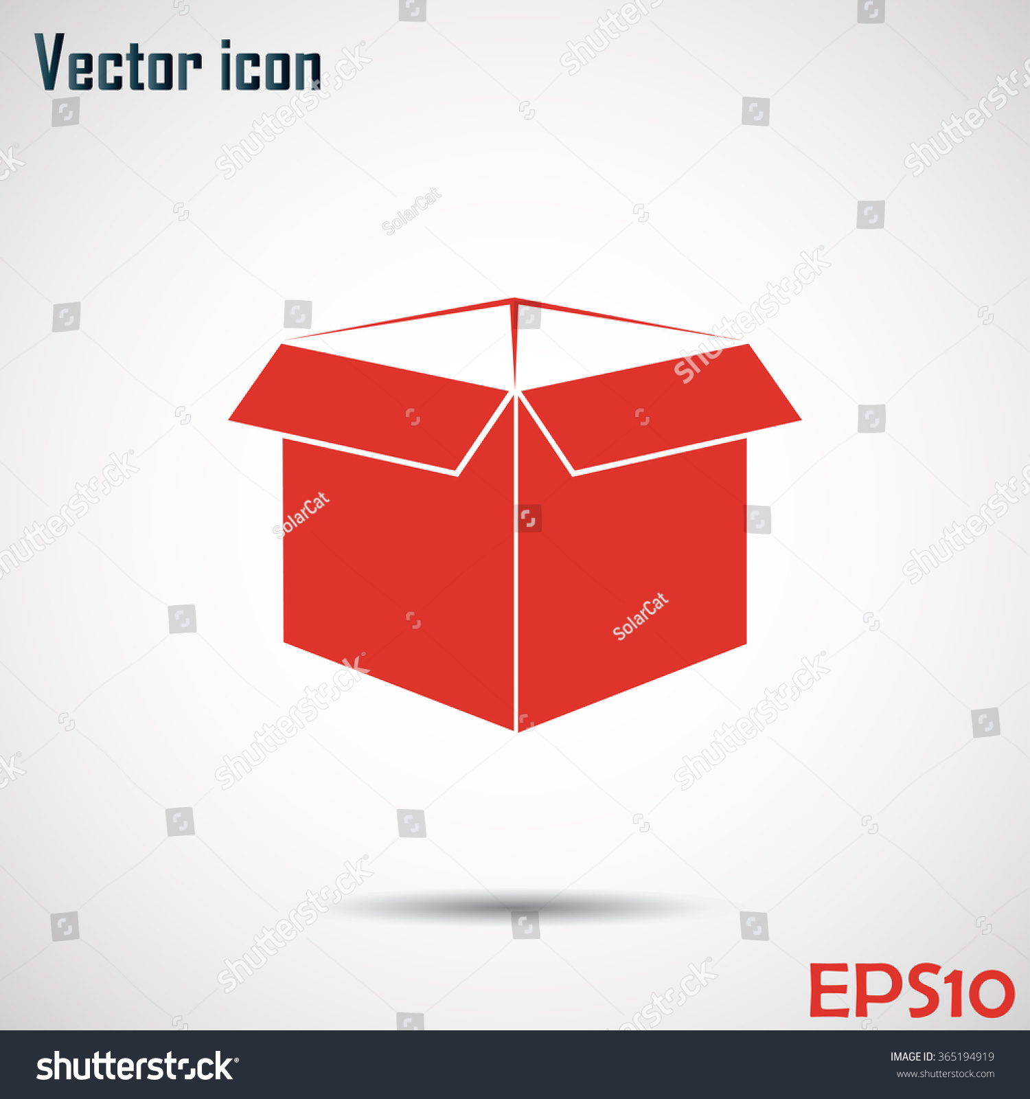 Open Box Vector Illustration Flat Design Stock Vector (Royalty Free ...