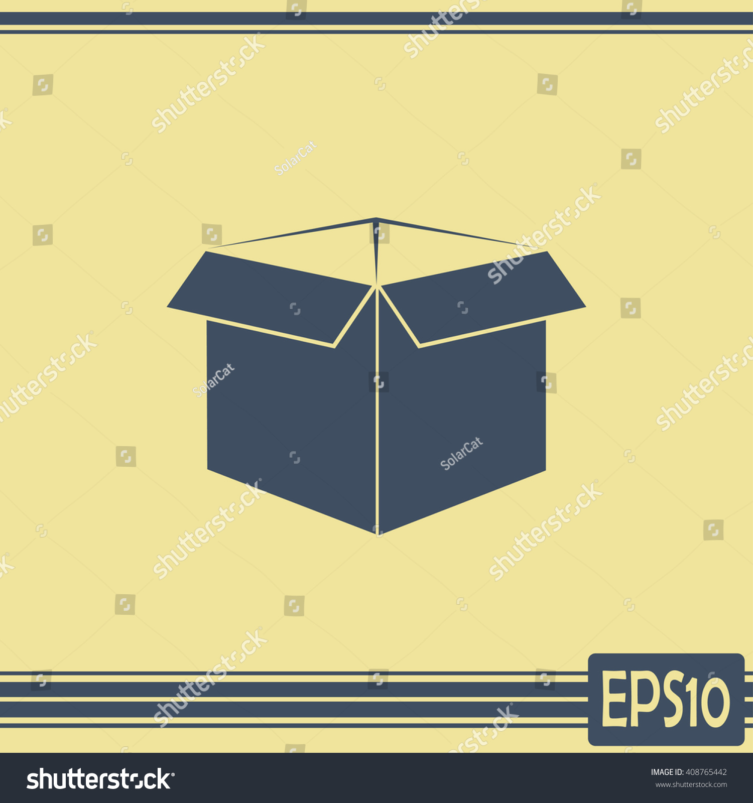 Open Box Vector Illustration Flat Design Stock Vector (Royalty Free ...