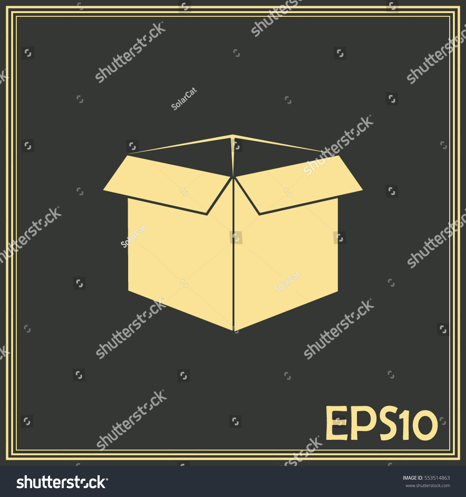 Open Box Vector Illustration Flat Design Stock Vector (Royalty Free ...