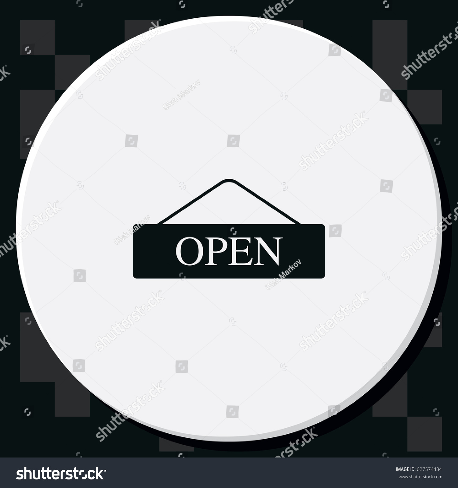Open Door Sign Stock Vector (Royalty Free) 627574484