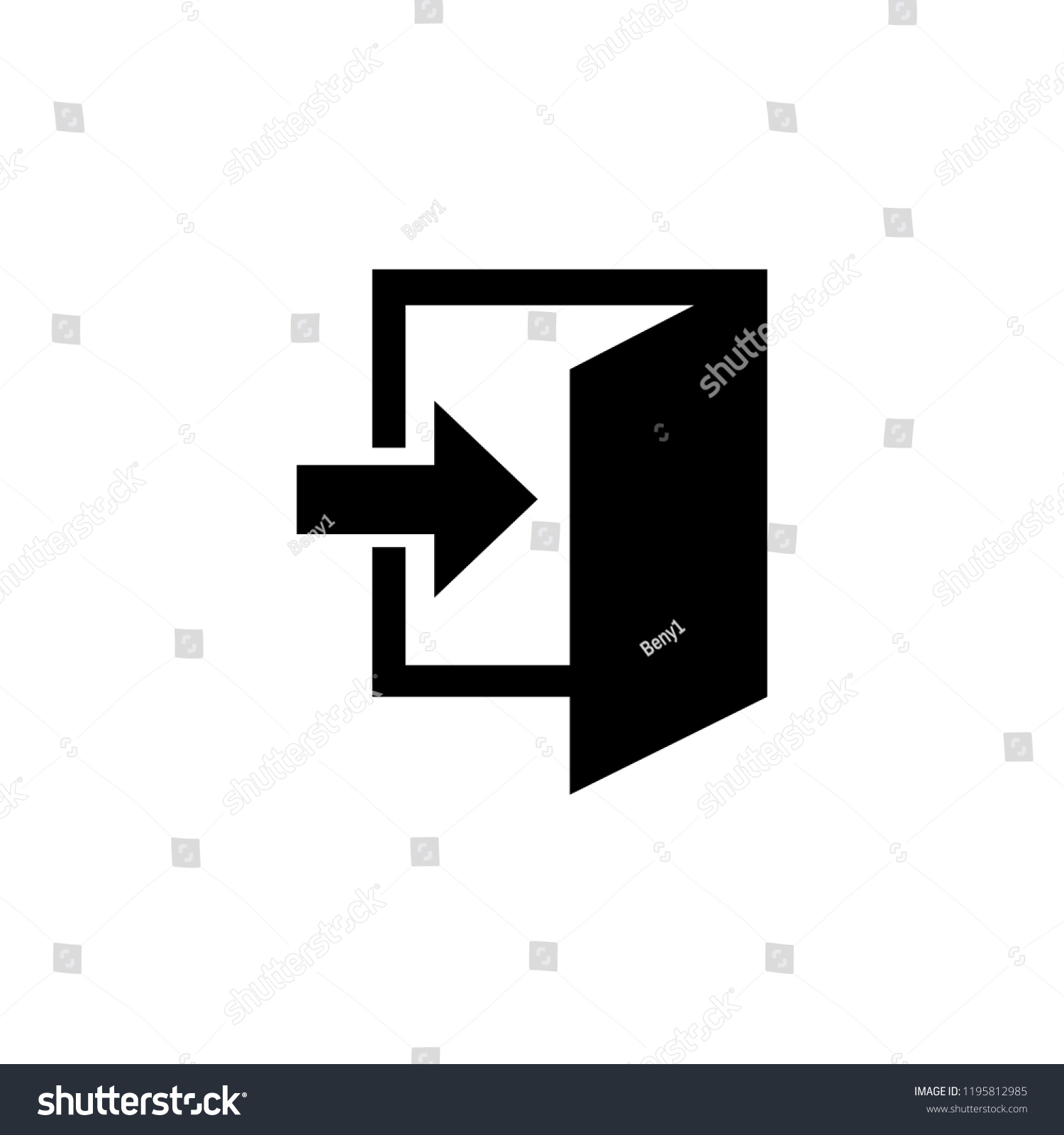 Open Door Symbol Stock Vector (Royalty Free) 1195812985