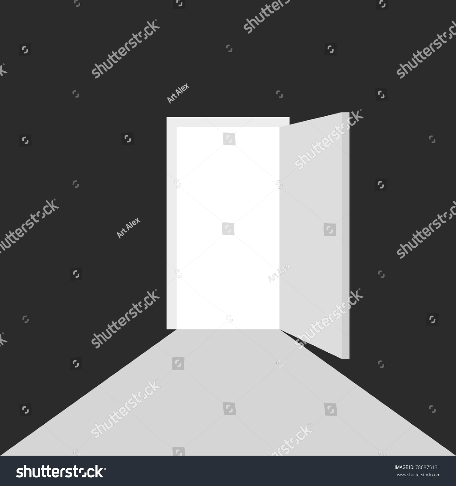 Open Door Vector Illustration Stock Vector (Royalty Free) 786875131 ...