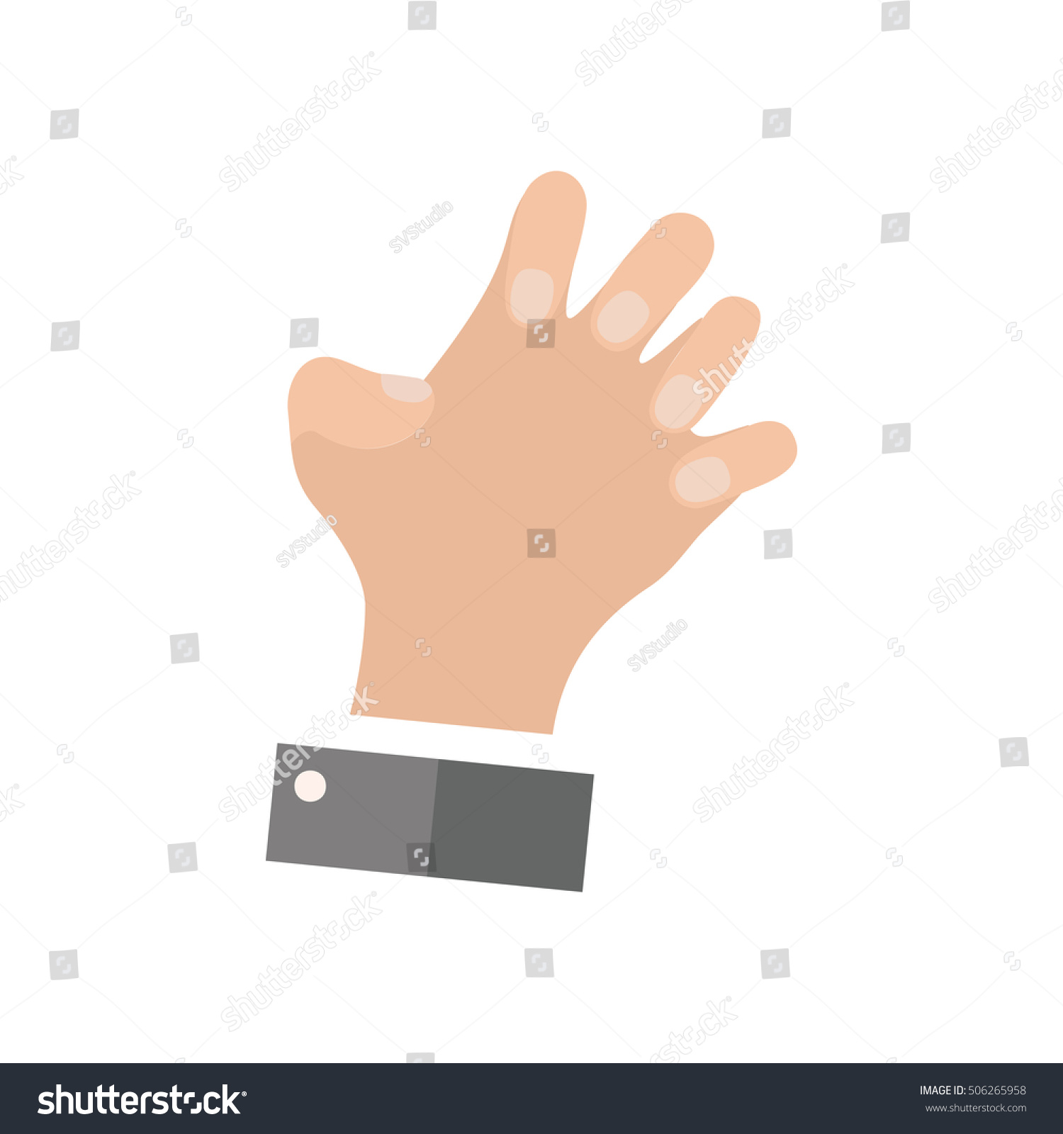 Open Empty Hands Showing Different Gestures Stock Vector (Royalty Free ...