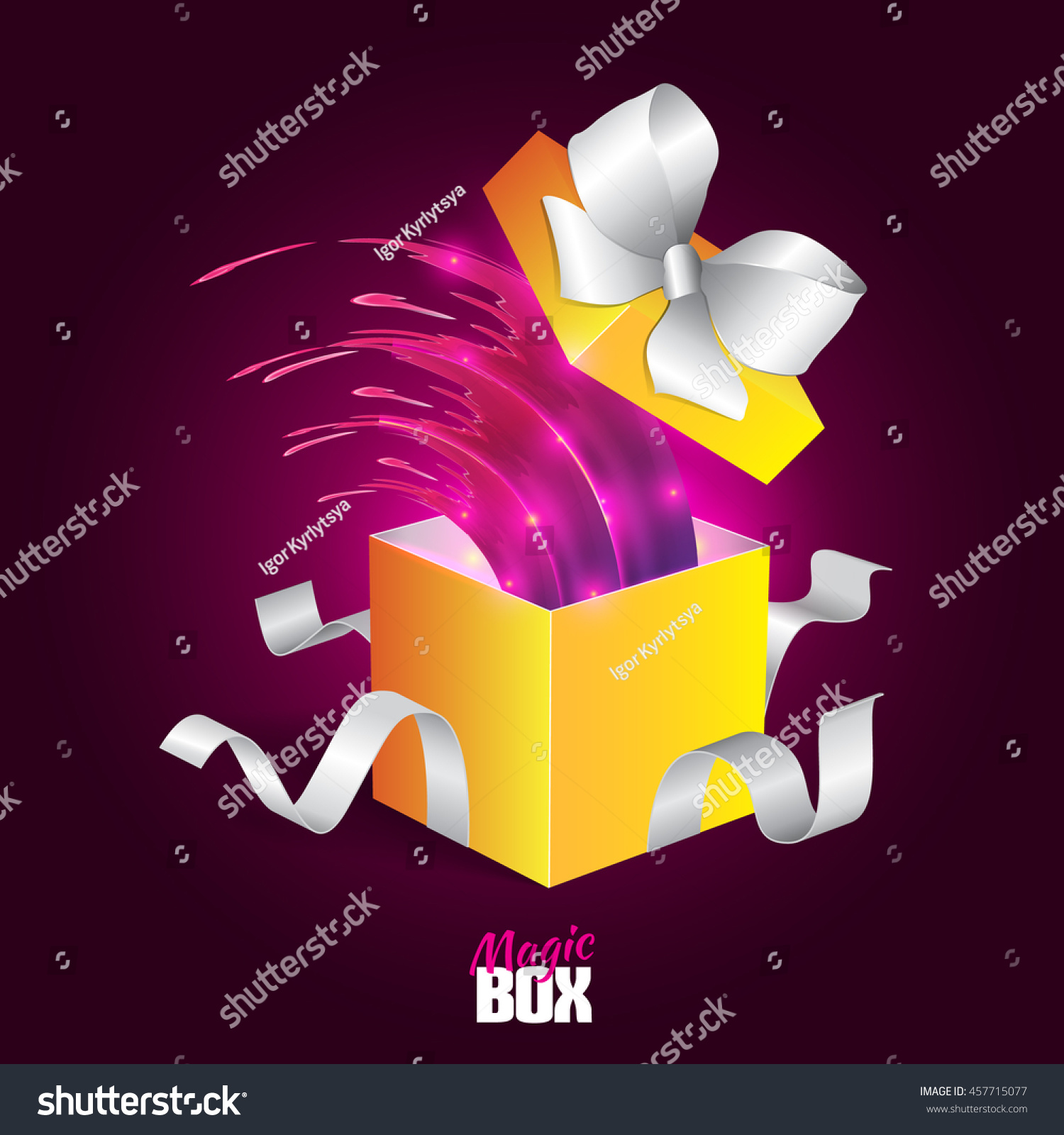 Open Gift Box Splash Magic Box: เวกเตอร์สต็อก (ปลอดค่าลิขสิทธิ์ ...