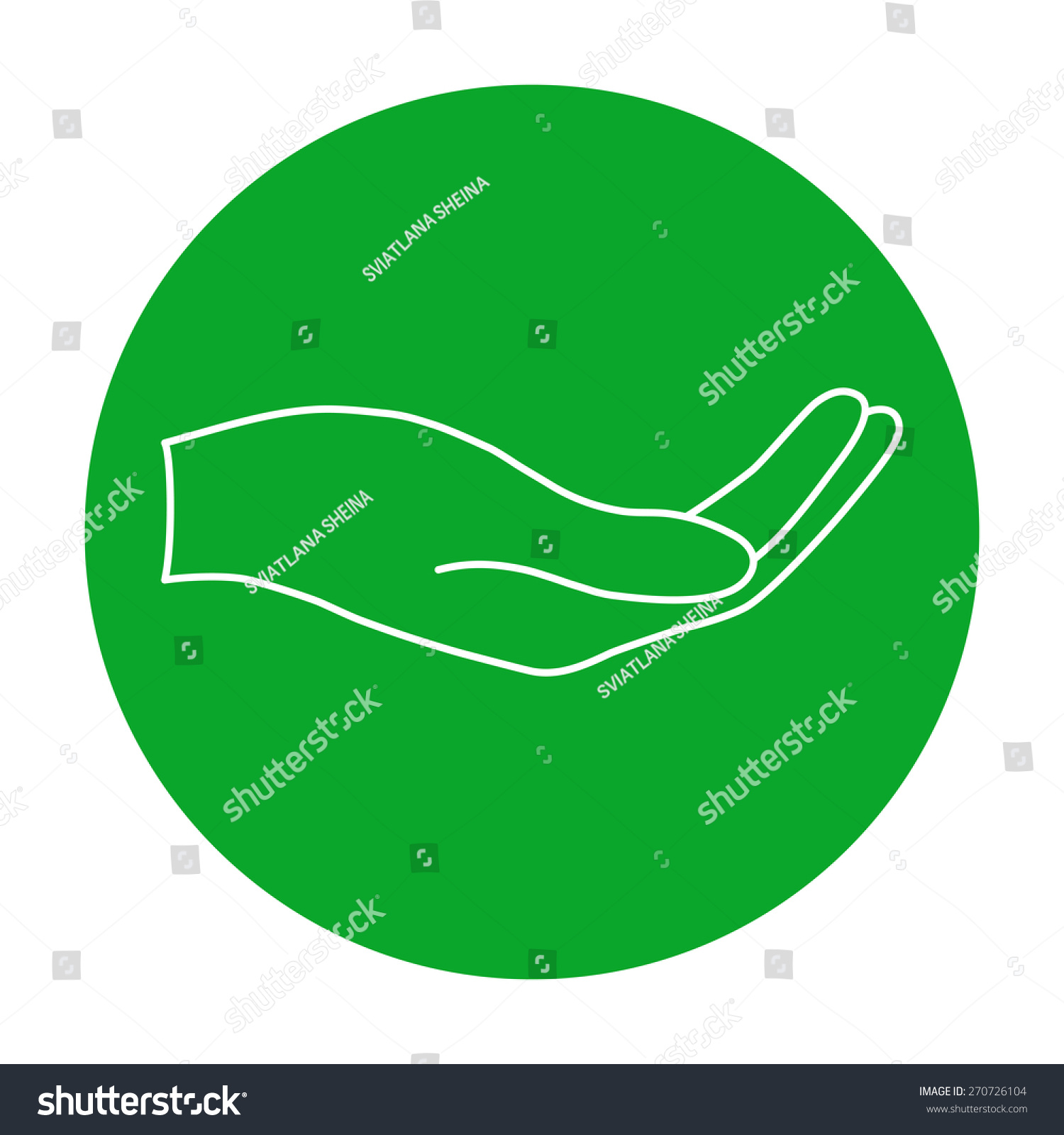 Open Hand Icon Stock Vector (Royalty Free) 270726104 | Shutterstock