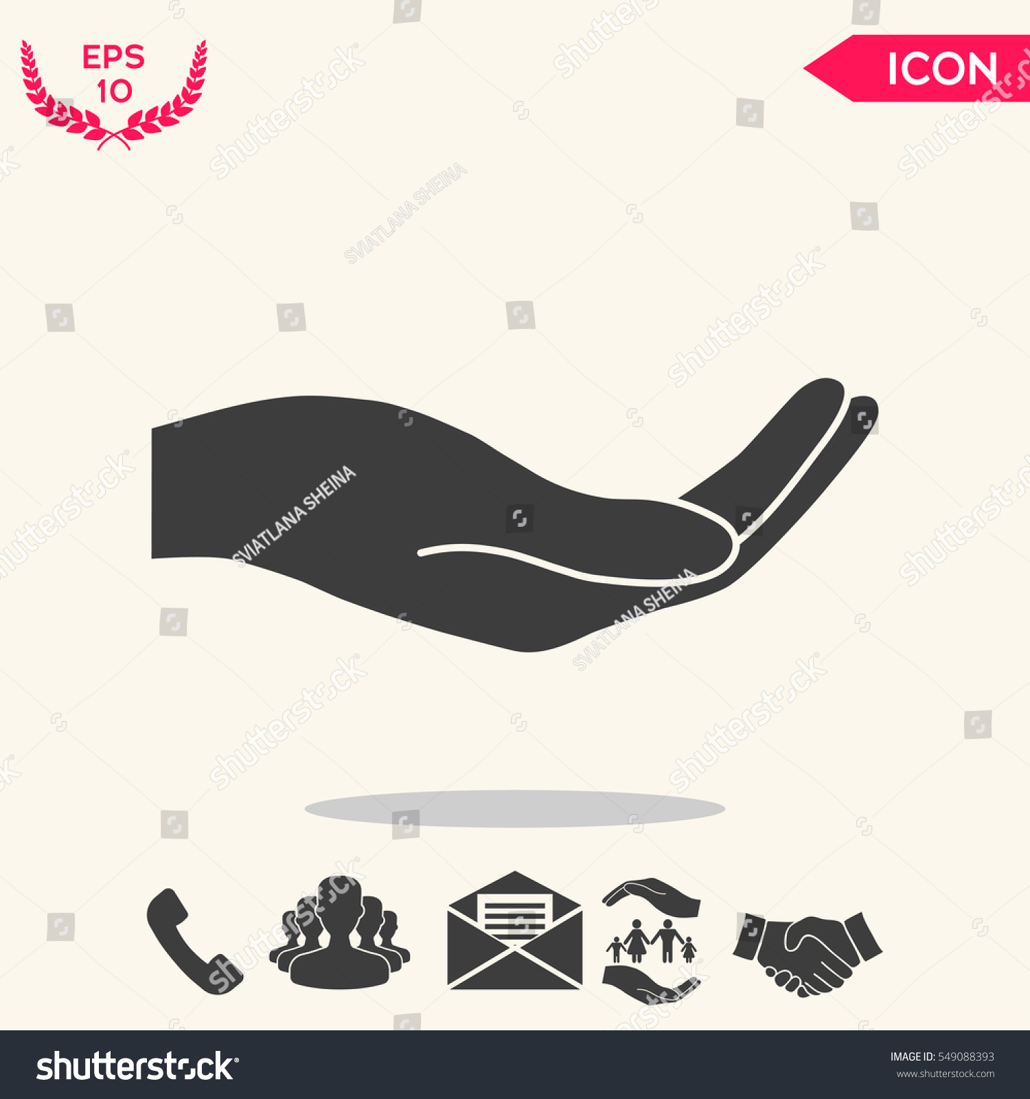 Open Hand Icon Stock Vector (Royalty Free) 549088393 | Shutterstock