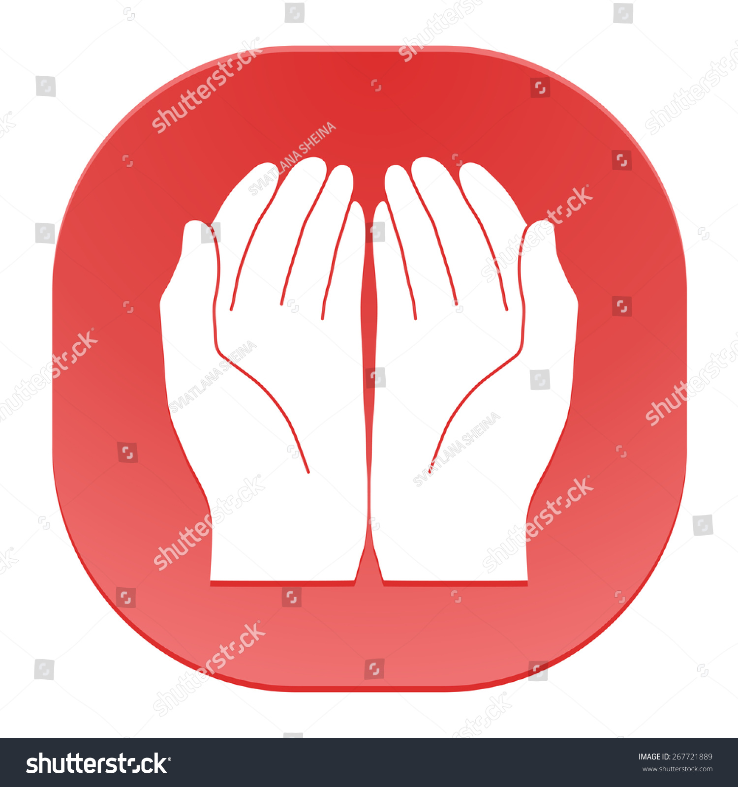 Open Hands Icon Stock Vector (Royalty Free) 267721889 | Shutterstock