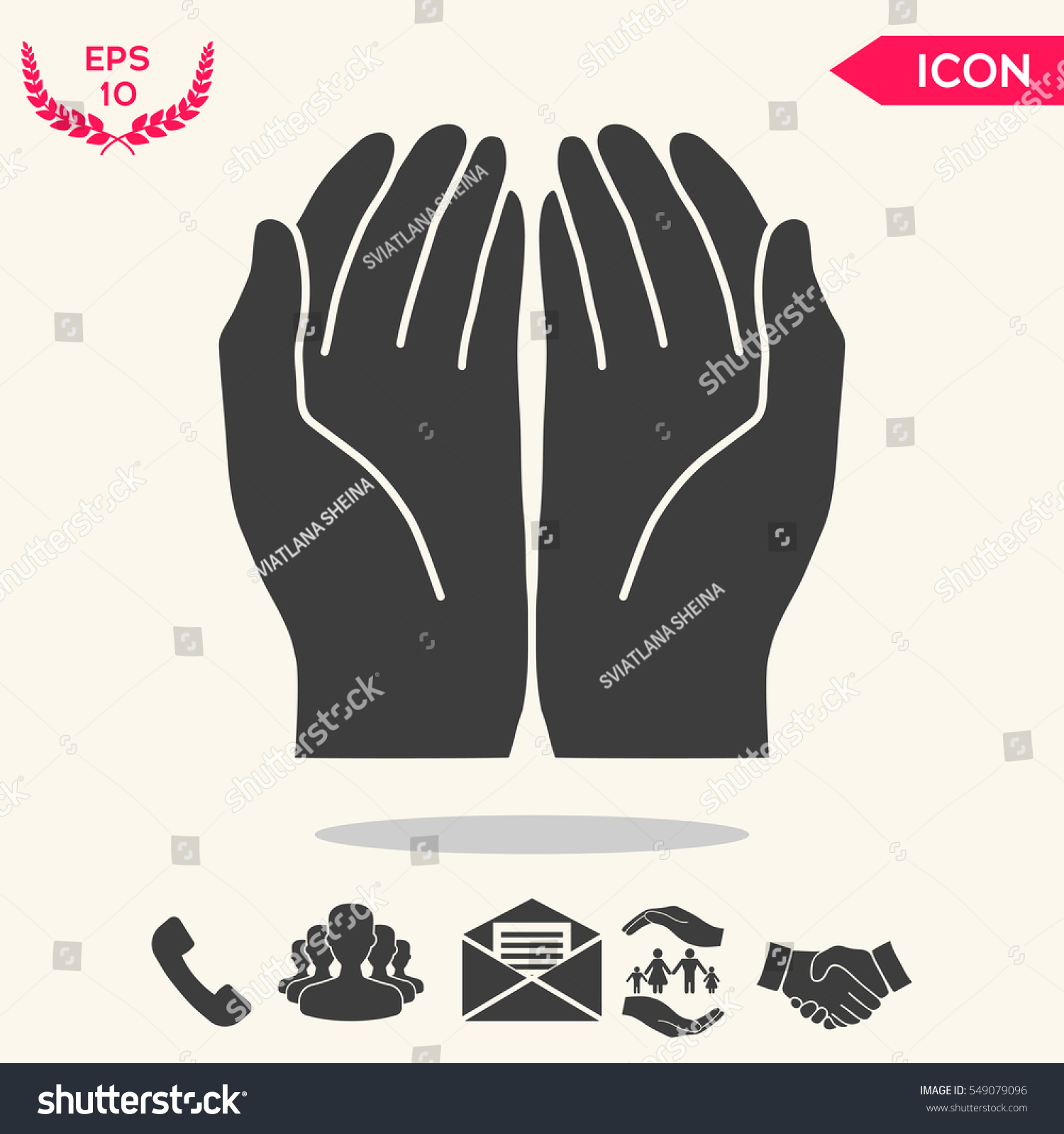 Open Hands Icon Stock Vector (Royalty Free) 549079096