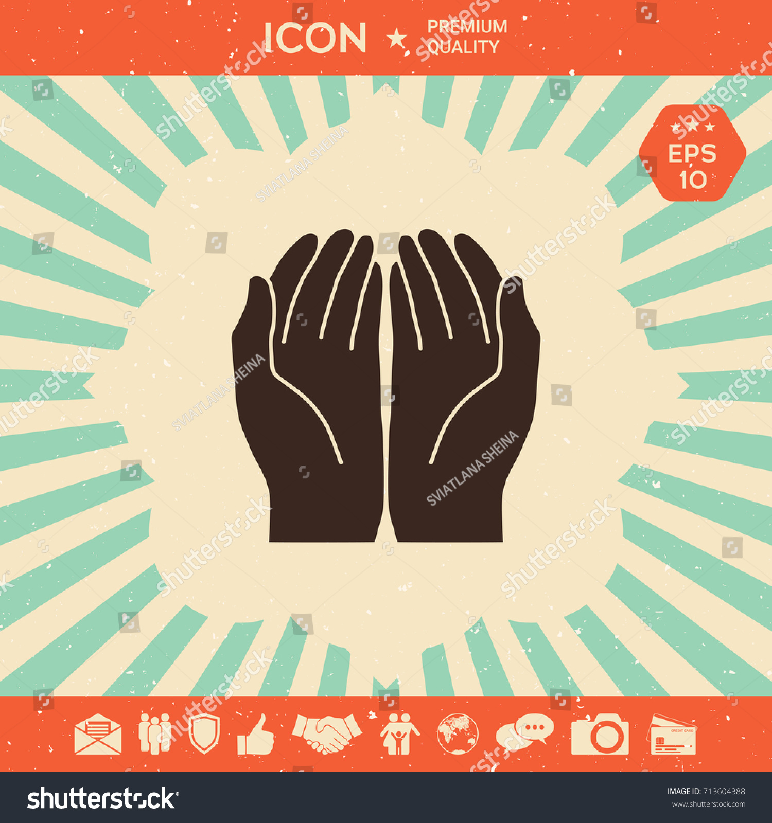 Open Hands Icon Stock Vector (Royalty Free) 713604388 | Shutterstock