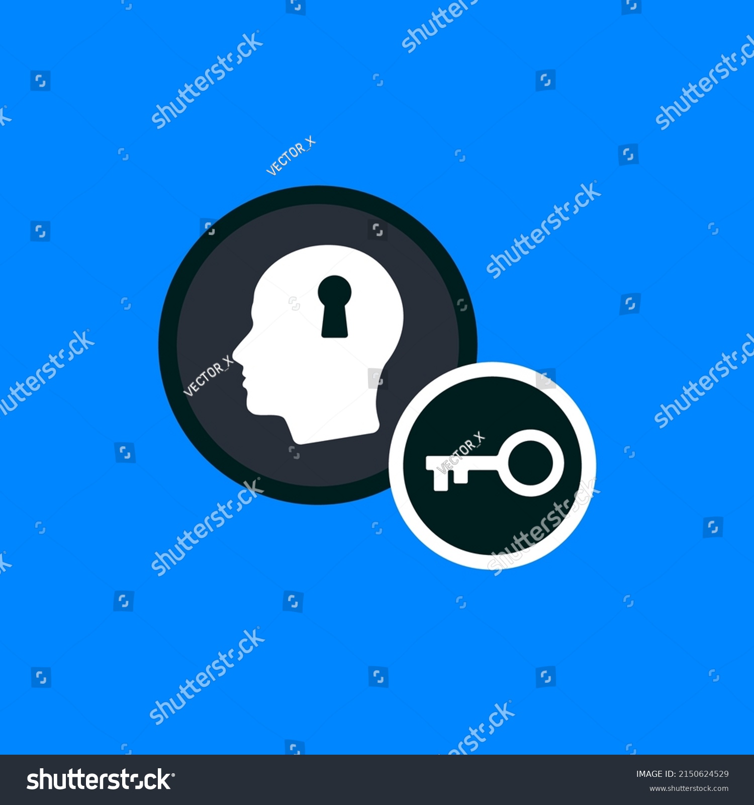 Open Head Mind Key Logo Template Stock Vector (Royalty Free) 2150624529 ...