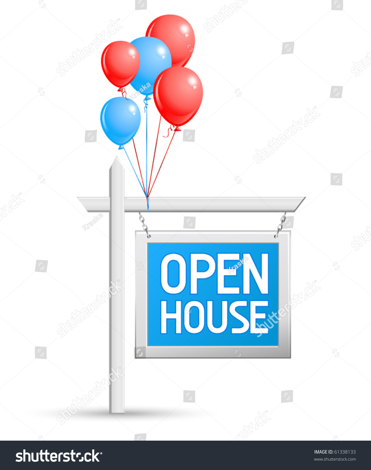 Open House Sign Stock Vector (Royalty Free) 61338133 | Shutterstock
