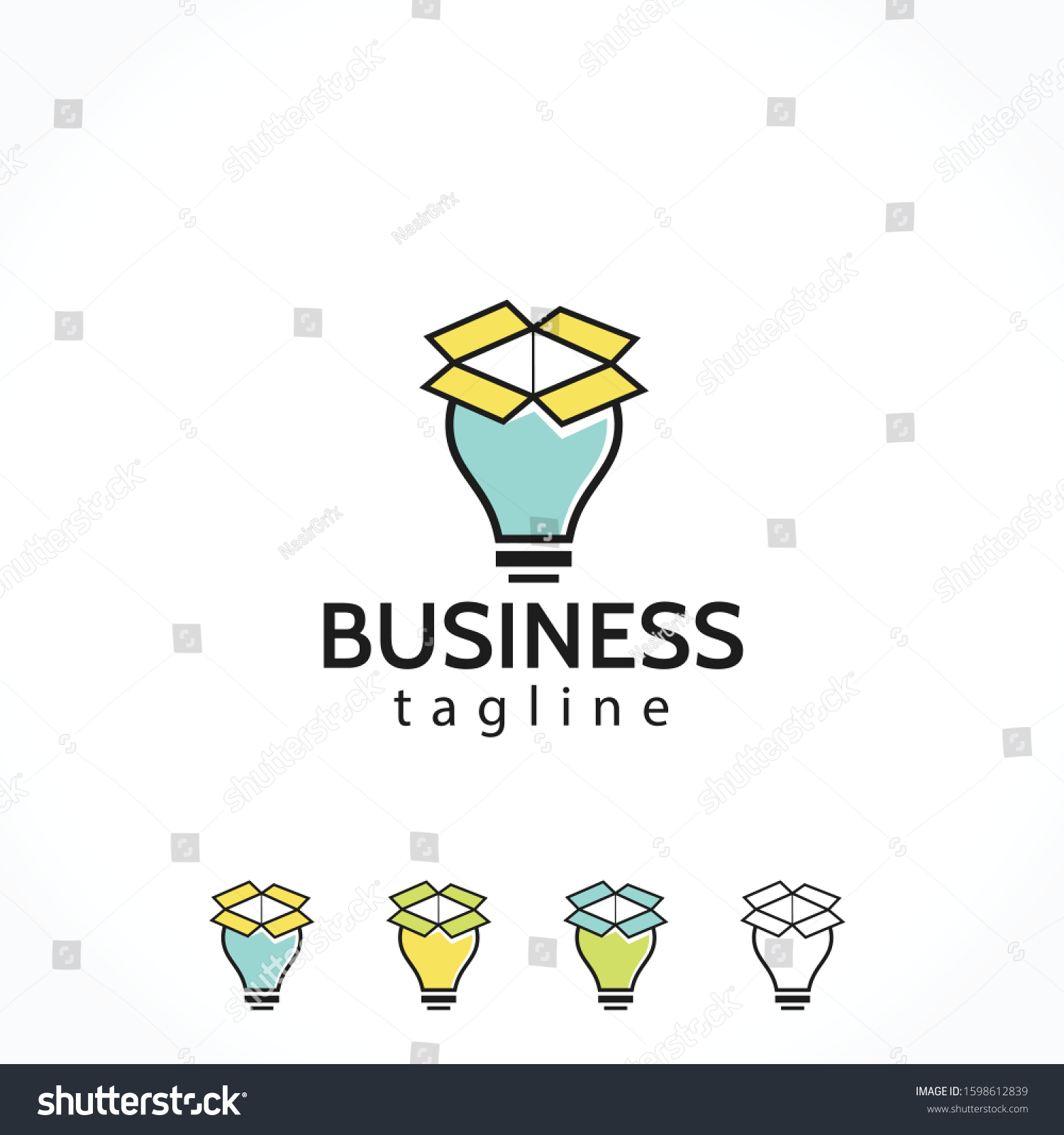 Open Idea Creative Bulb Box Logo Stock Vector (Royalty Free) 1598612839 ...