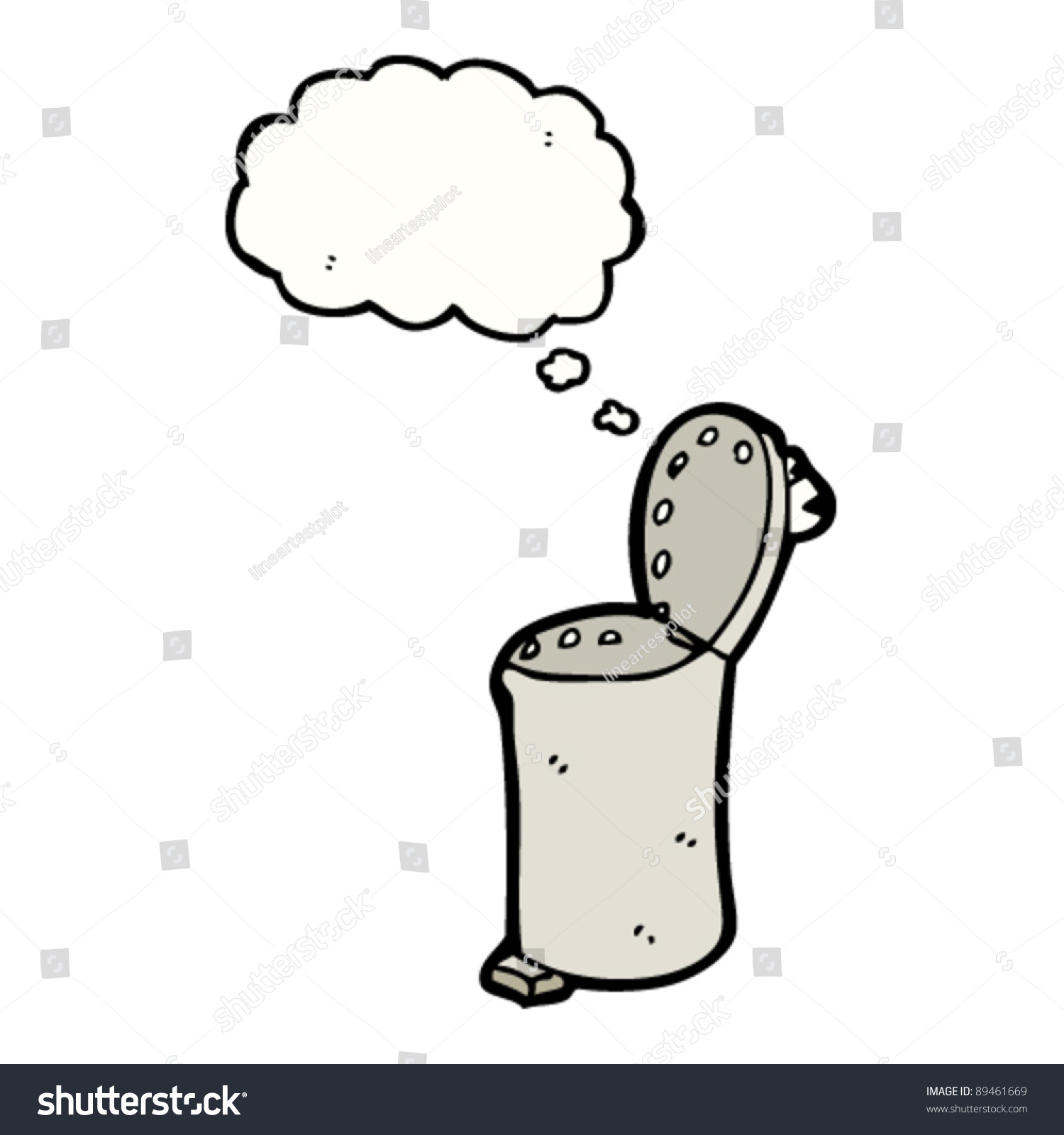 Open Kitchen Bin Cartoon Character Stock Vector (Royalty Free) 89461669