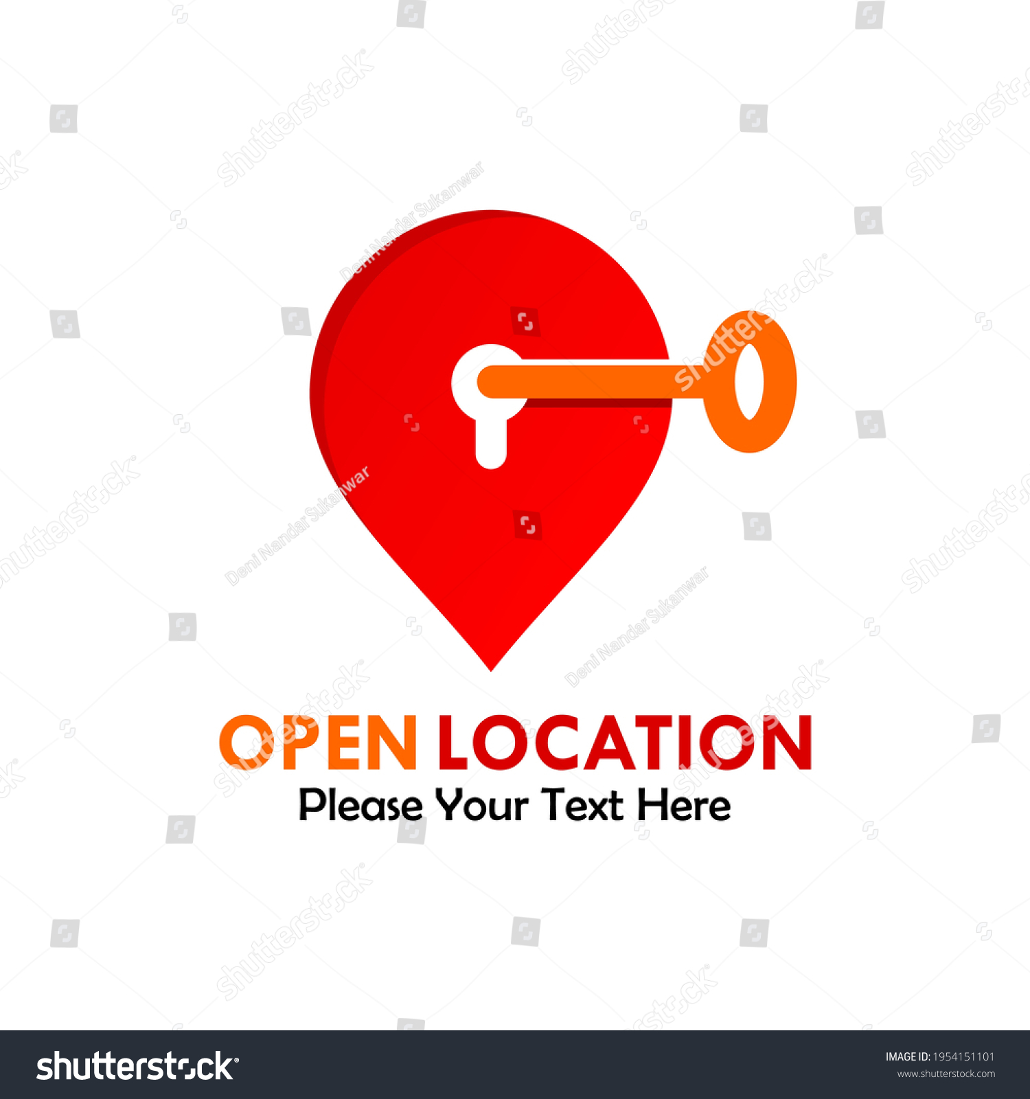 Open Location Logo Template Illustration Stock Vector (Royalty Free ...