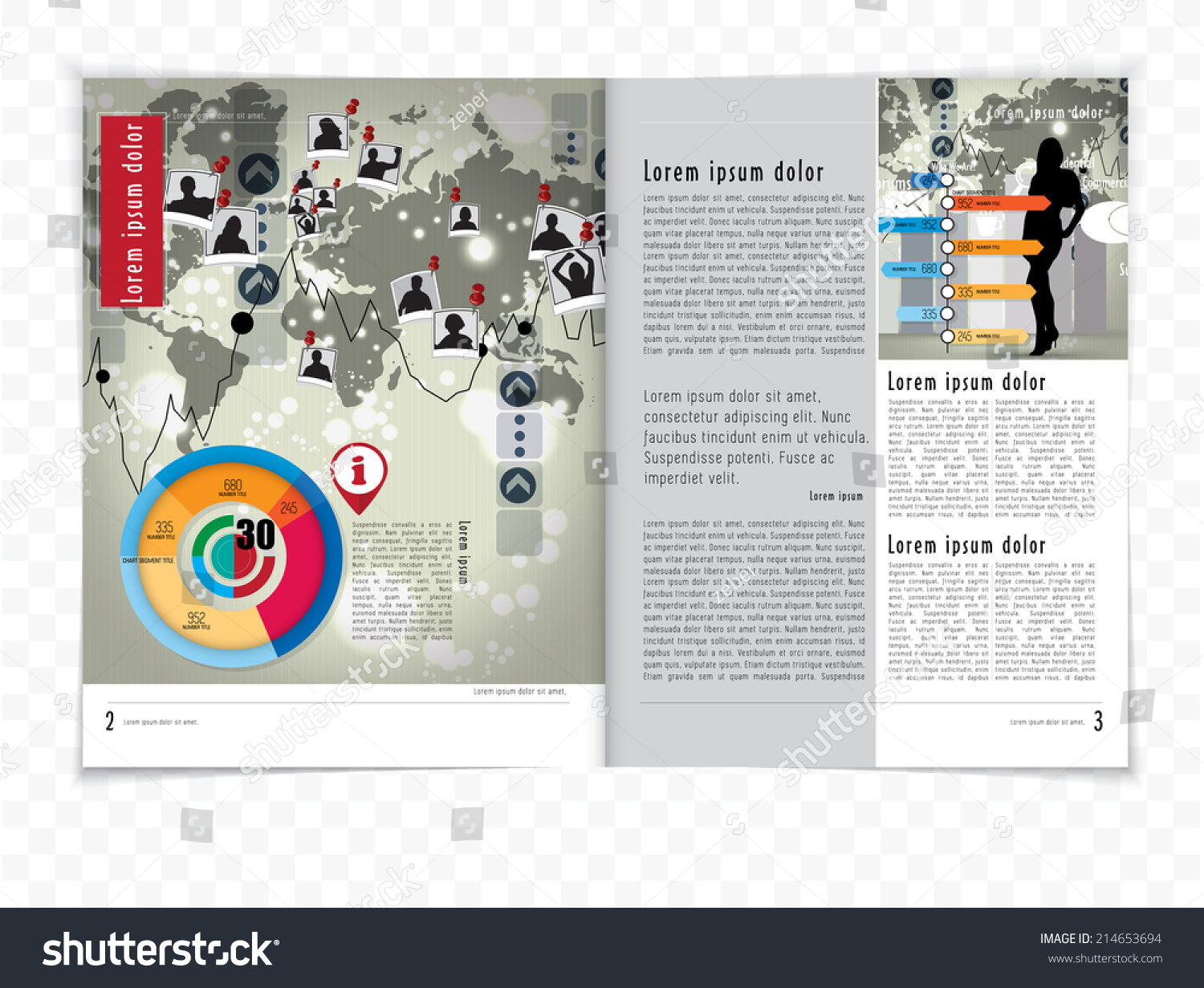Open Magazine Vector Illustration Stock Vector (Royalty Free) 214653694 ...